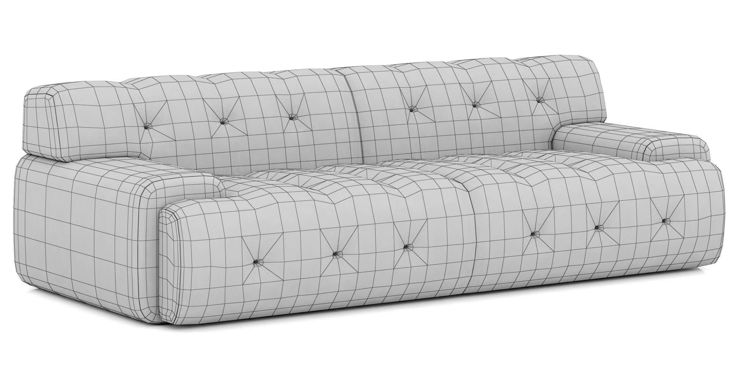 Roche Bobois Blogger Large 3-Seat Sofa 3D Model by zifir3d