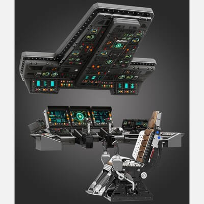 Spaceship Bridge Interior 2 - 3D Model by zifir3d