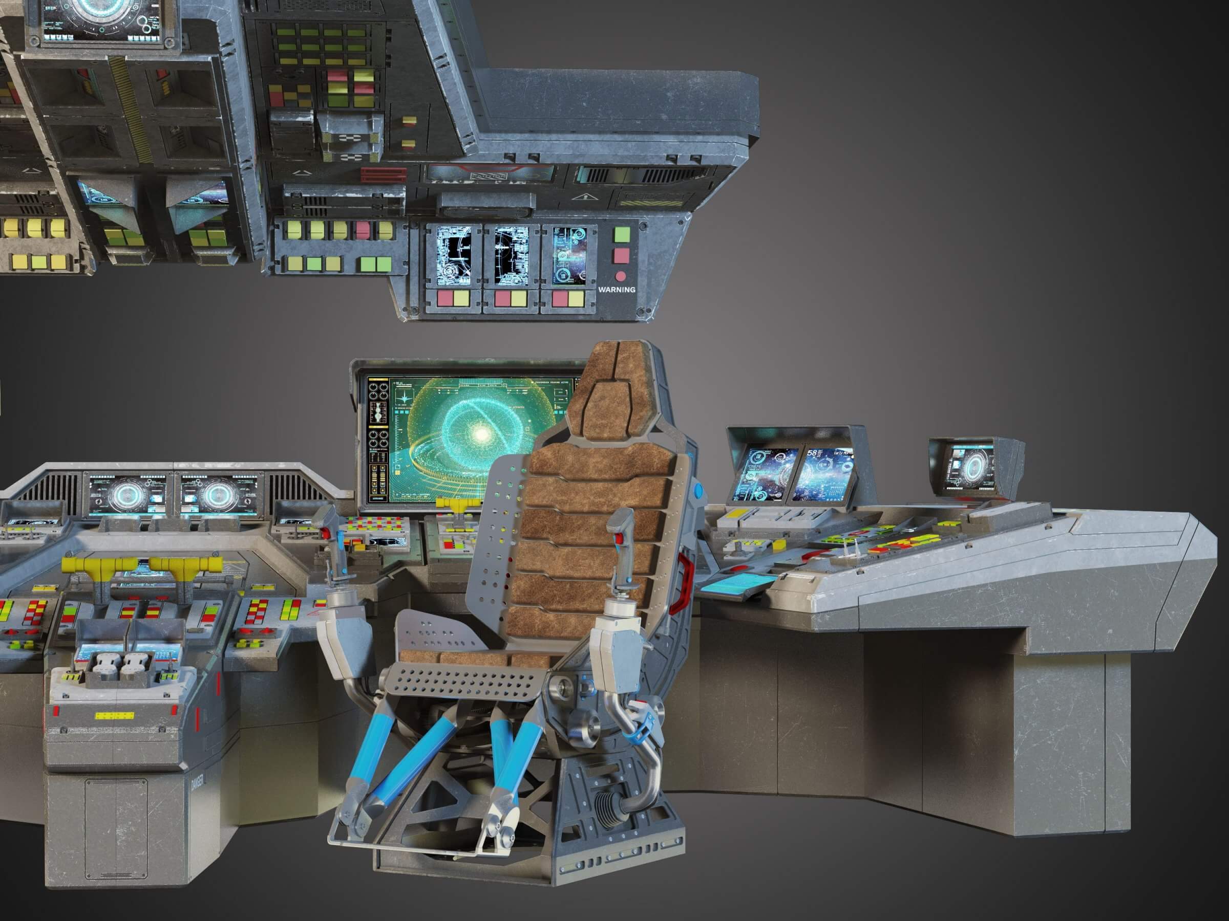 Spaceship Bridge Interior - 3D Model by zifir3d