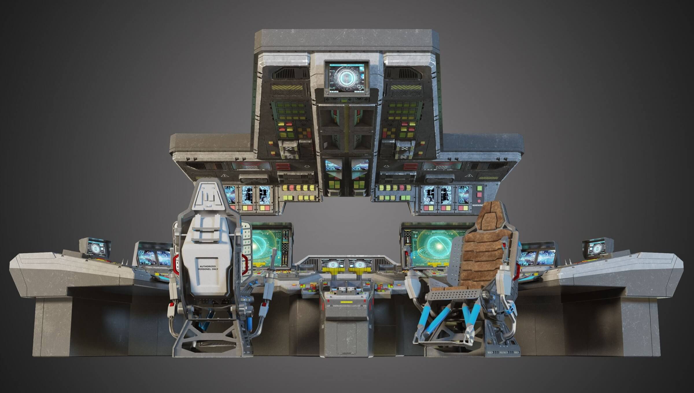 Spaceship Bridge Interior - 3D Model by zifir3d