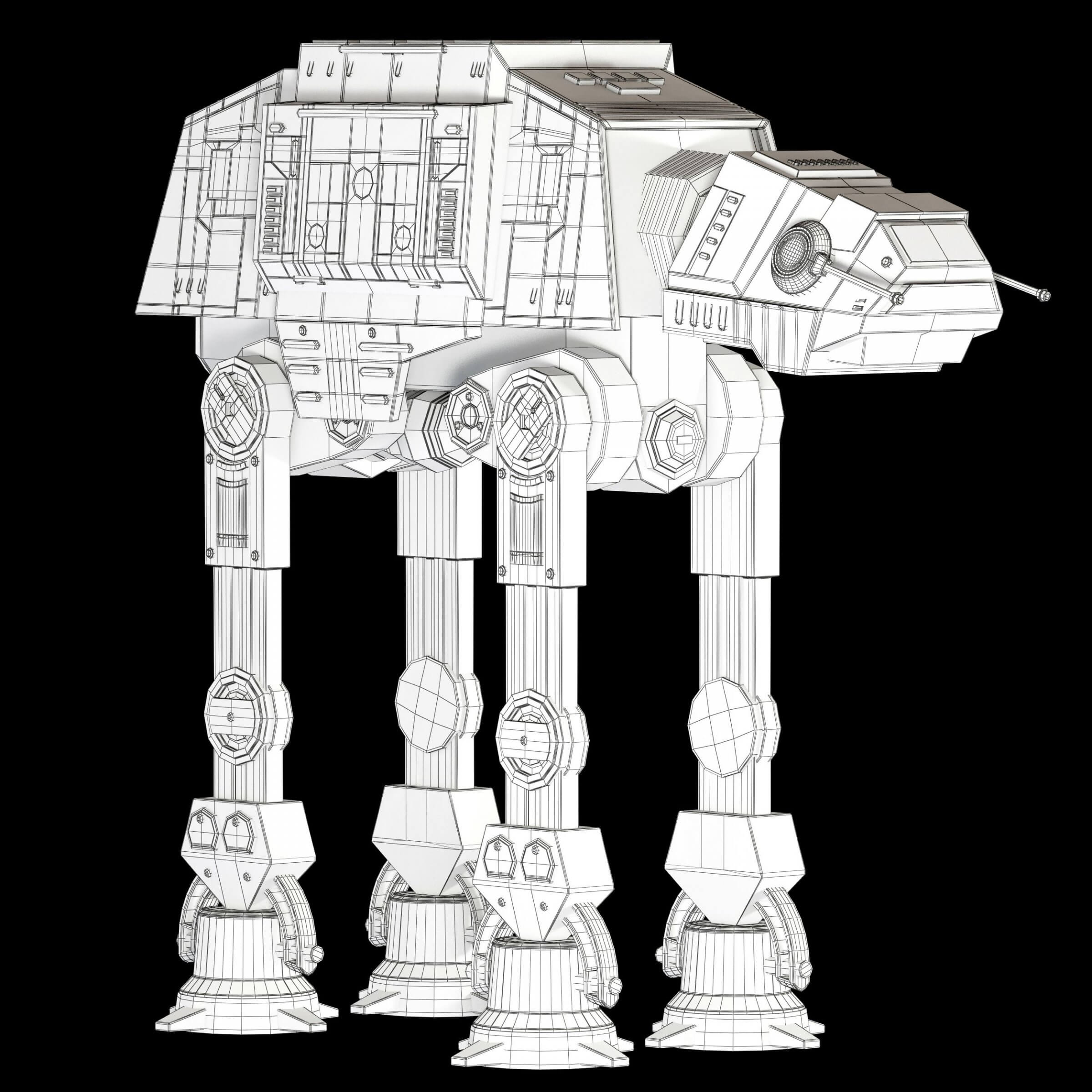 Star Wars AT-ACT Walker 3D Model by zifir3d