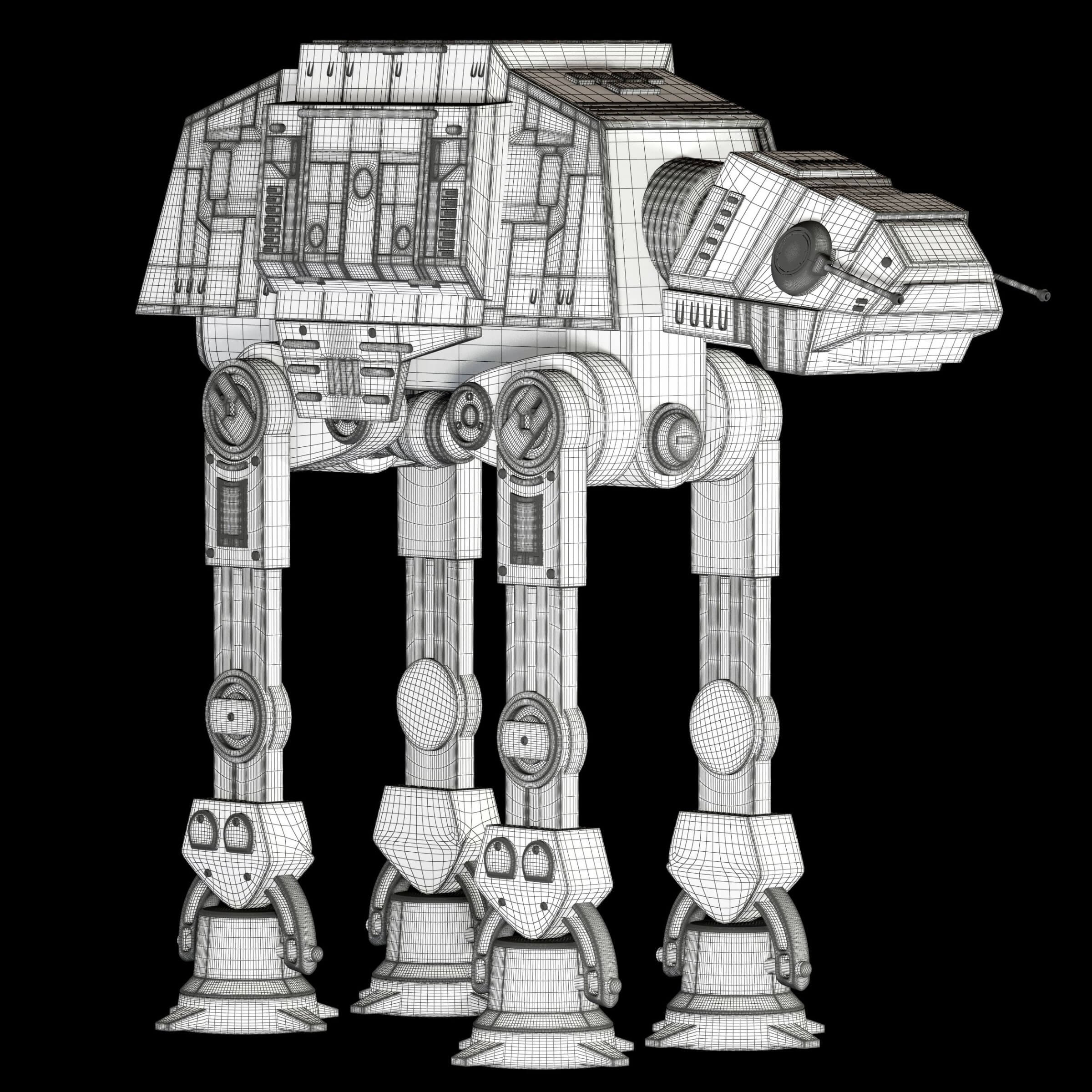 Star Wars AT-ACT Walker 3D Model by zifir3d