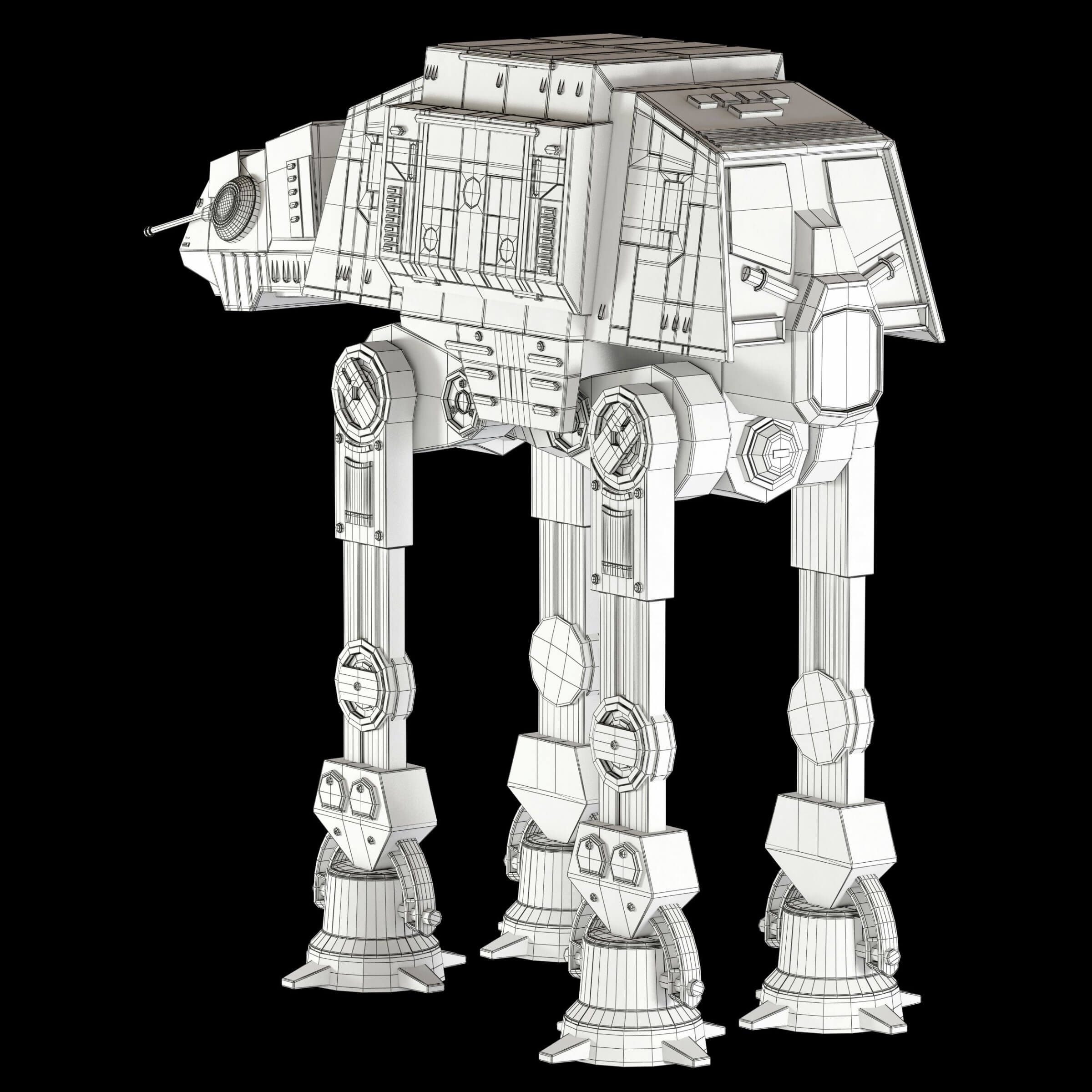 Star Wars AT-ACT Walker 3D Model by zifir3d