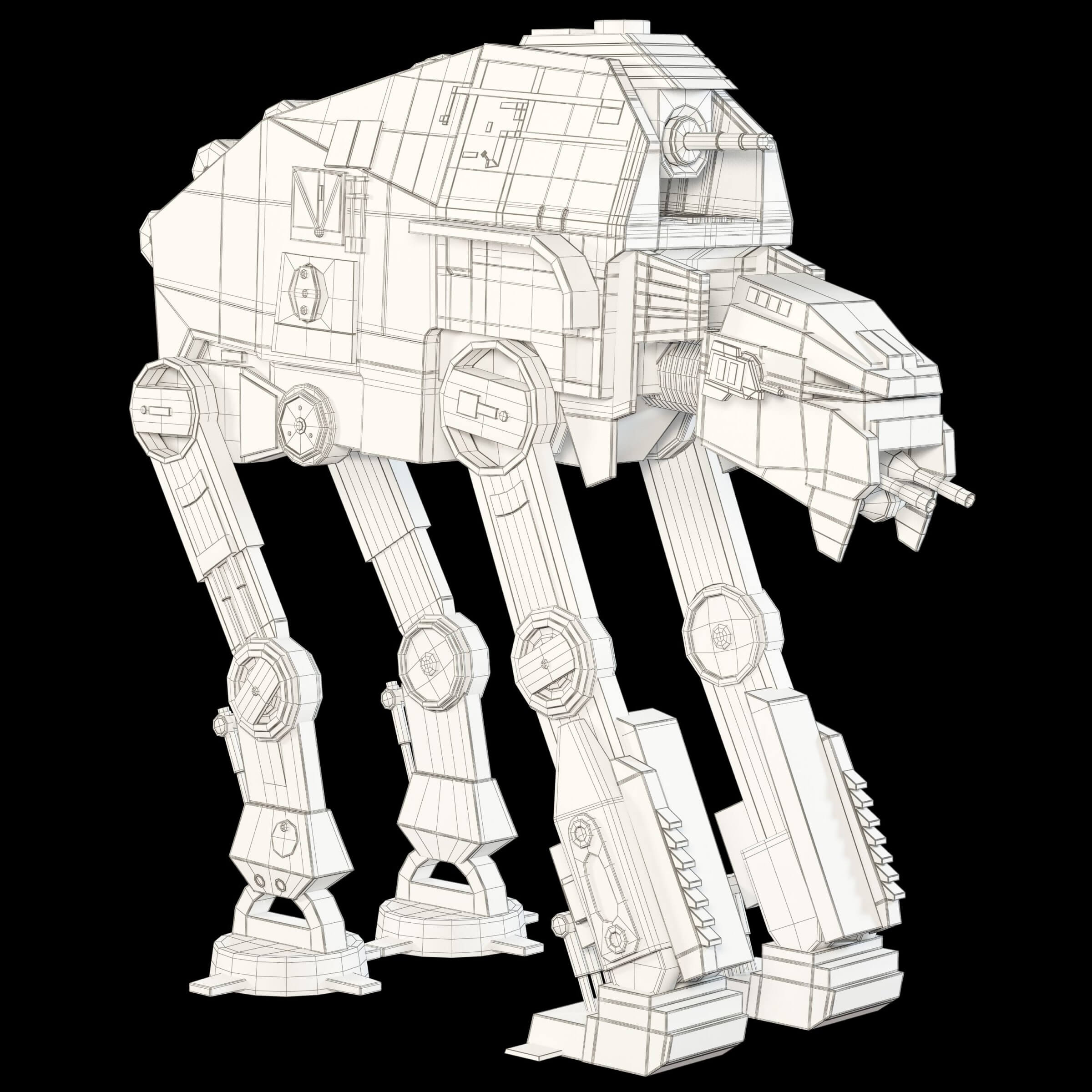 Star Wars AT-M6 3D Model by zifir3d