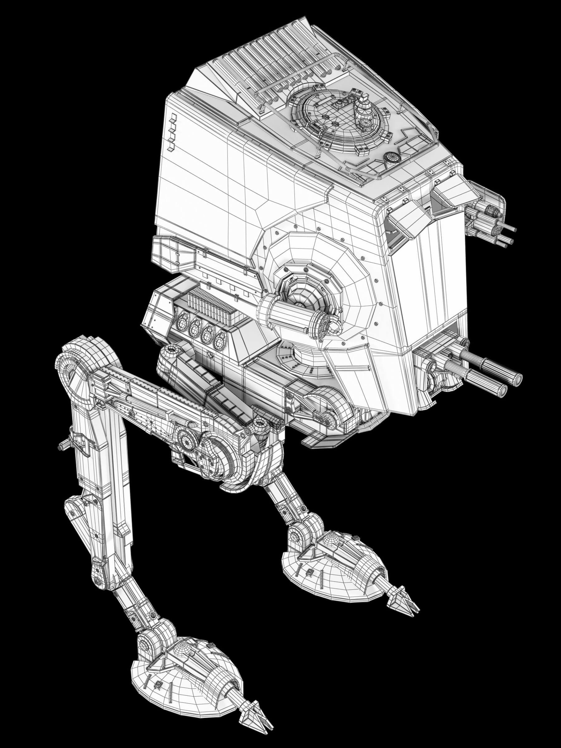 Star Wars AT-ST 3D Model by zifir3d