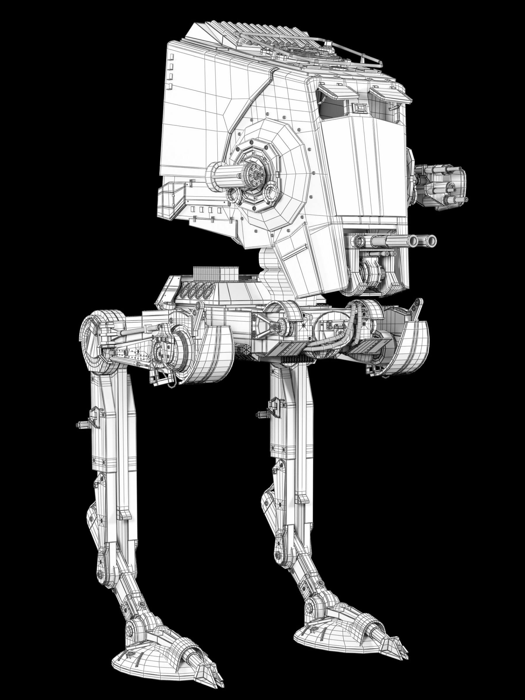 Star Wars AT-ST 3D Model by zifir3d