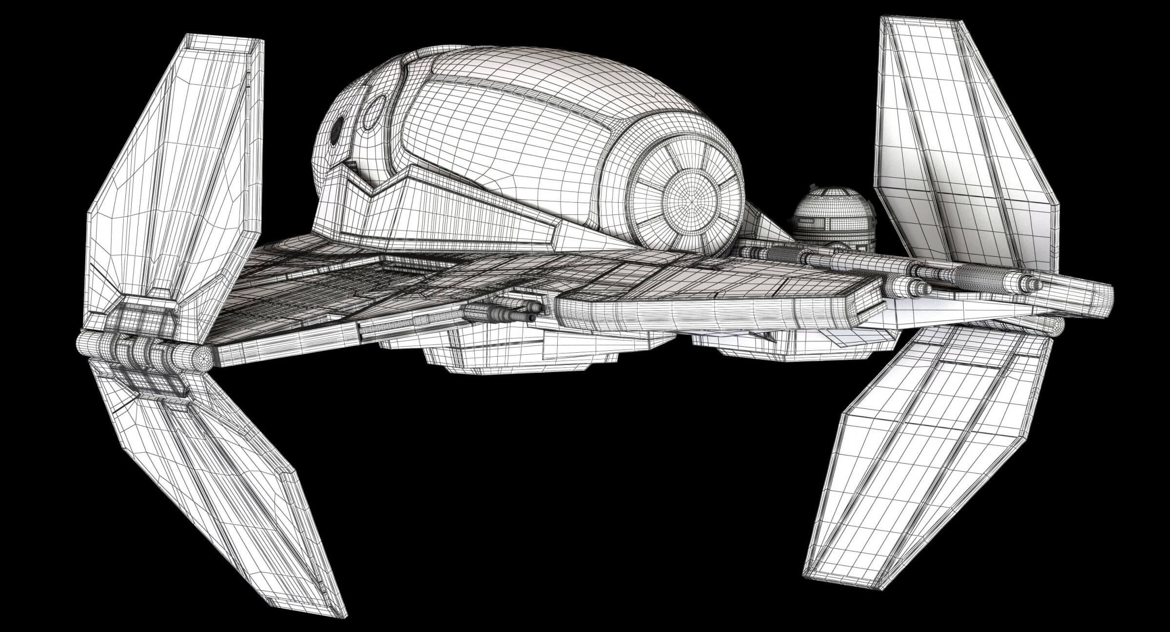 Star Wars ETA 2 Jedi Interceptor - 3D Model by zifir3d