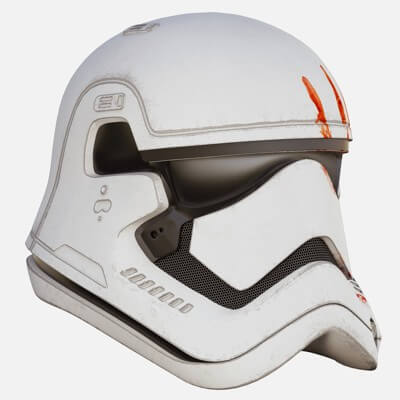 Star Wars First Order Stormtrooper Helmet (Bloody) - 3D Model by zifir3d