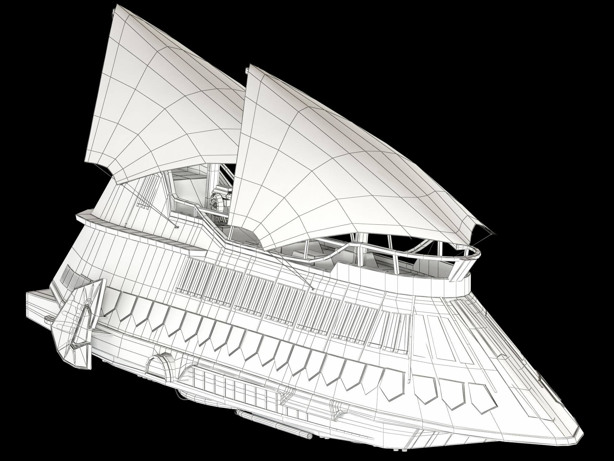 Star Wars Jabba Sail Barge - 3D Model by zifir3d