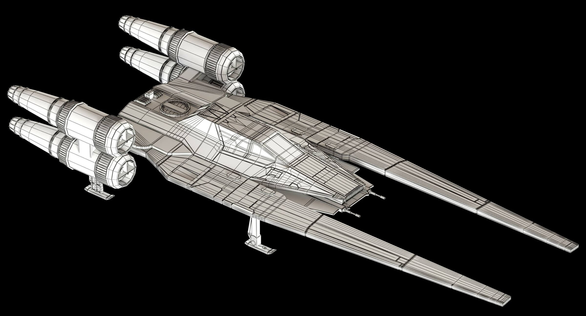 Star Wars U-Wing 3D Model by zifir3d