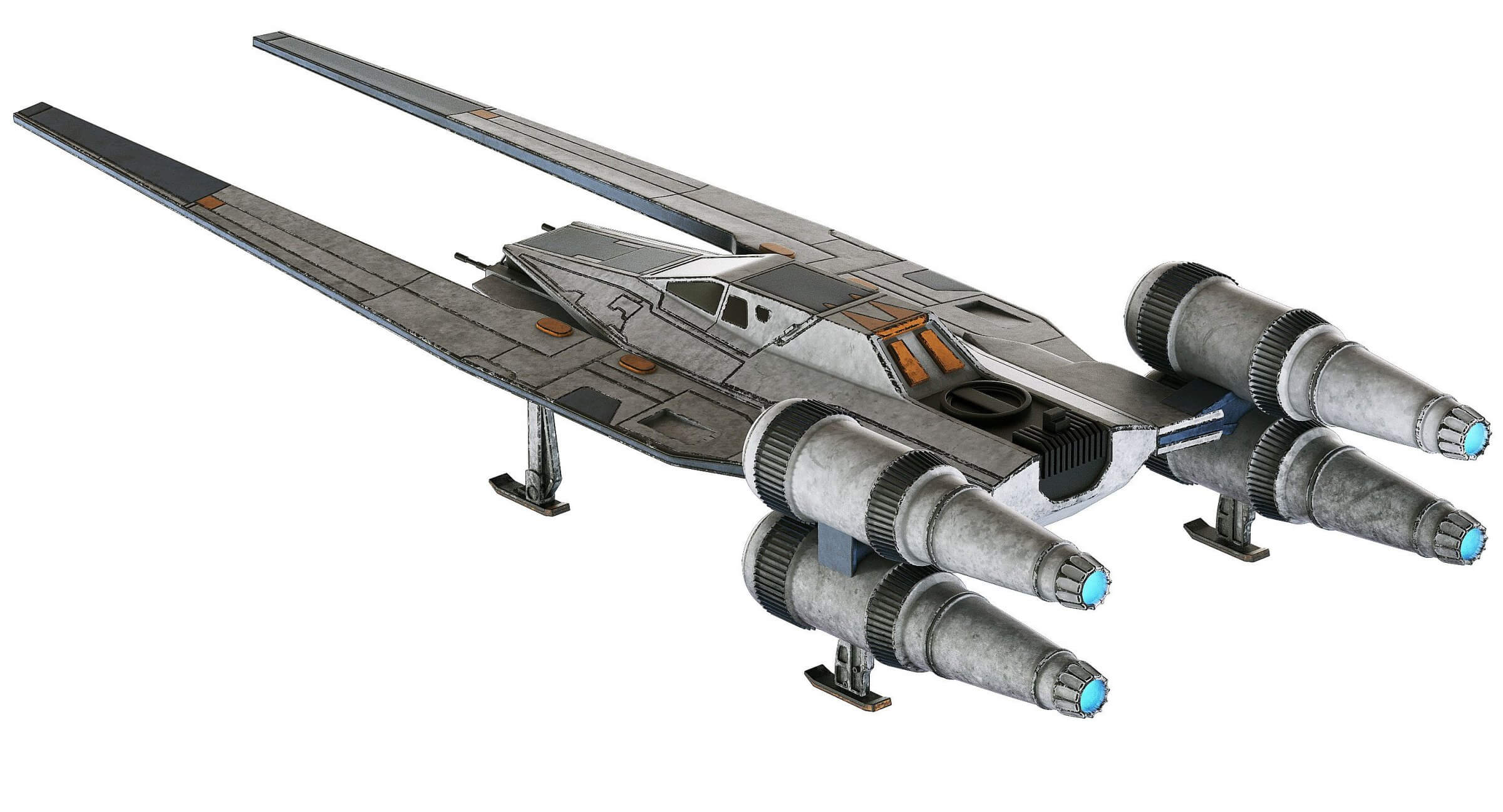 Star Wars U-Wing 3D Model by zifir3d