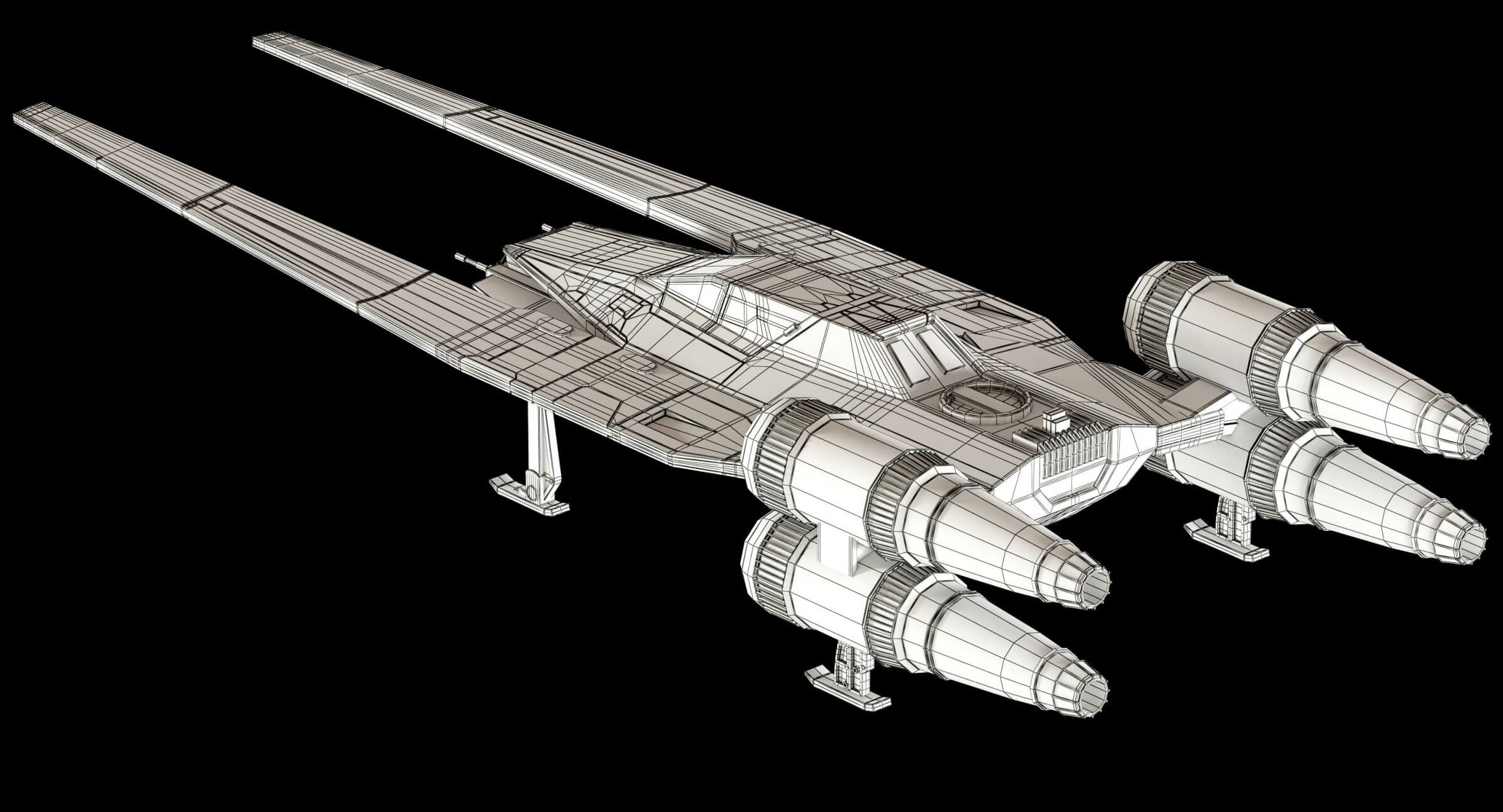 Star Wars U-Wing 3D Model by zifir3d
