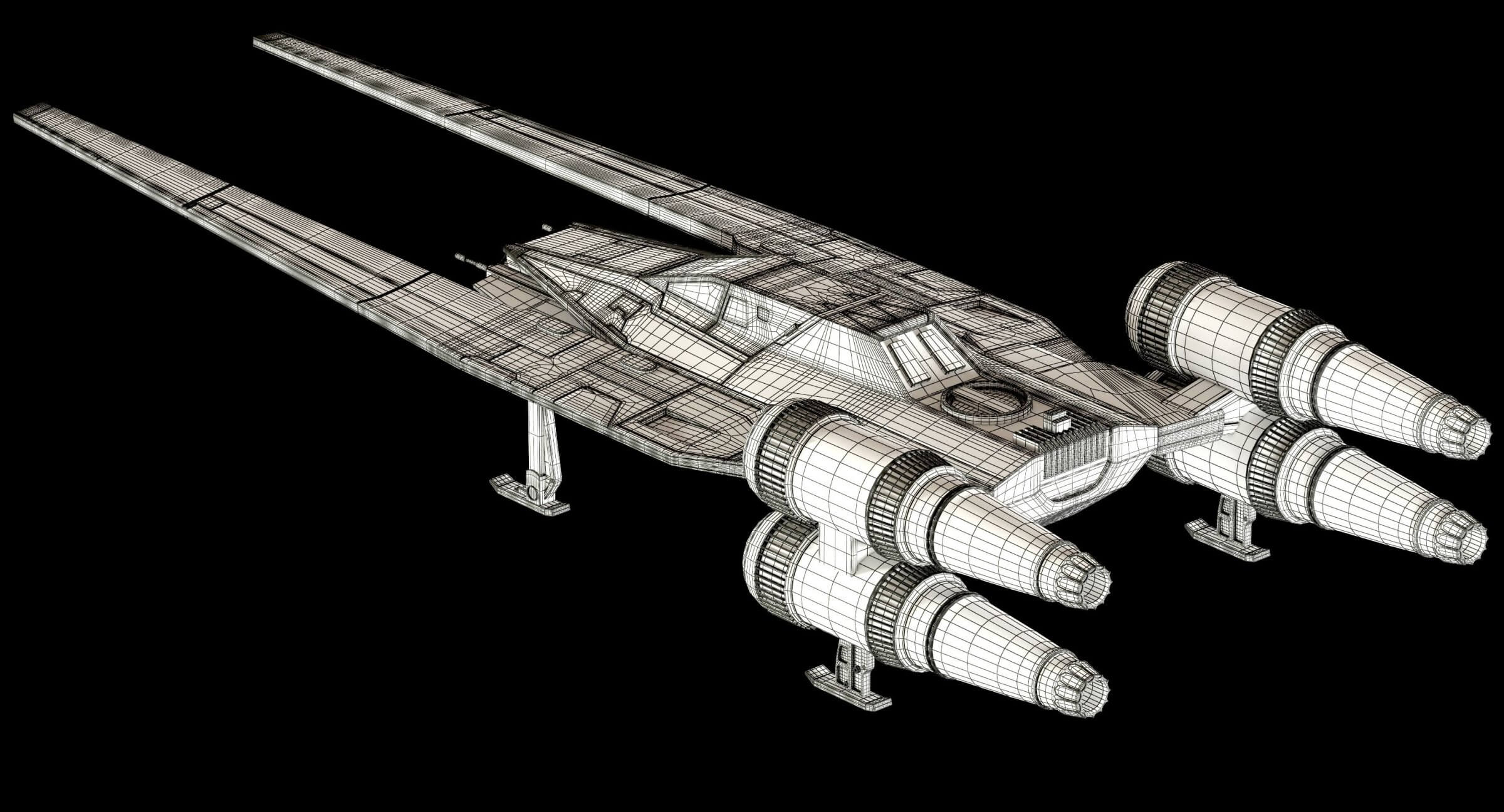Star Wars U-Wing 3D Model by zifir3d