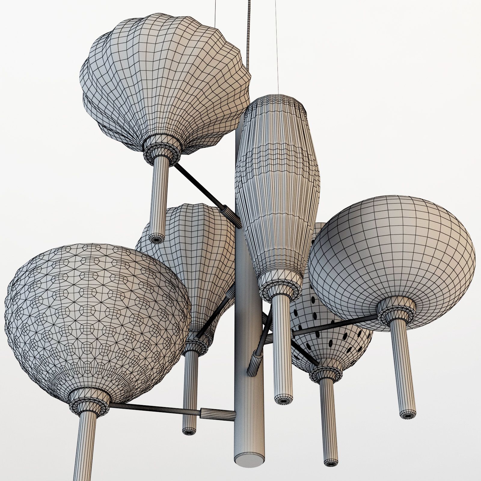 Vintage Vertical Ceiling Light - 3D Model by zifir3d