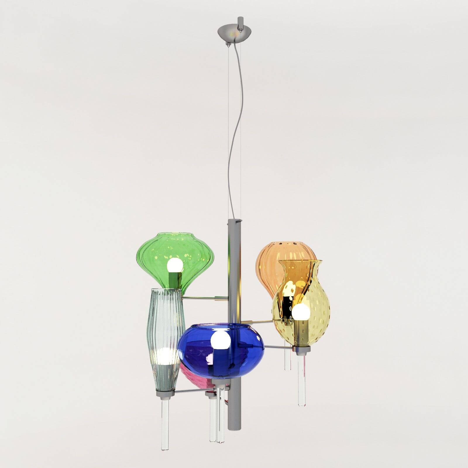 Vintage Vertical Ceiling Light - 3D Model by zifir3d