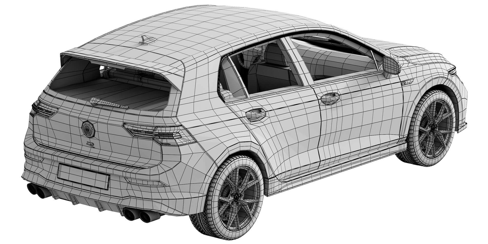 Volkswagen Golf 8 R - 3D Model by zifir3d