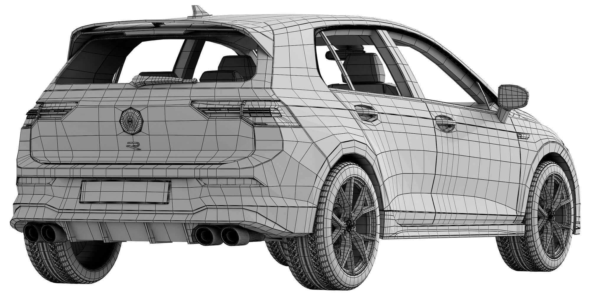 Volkswagen Golf 8 R - 3D Model by zifir3d