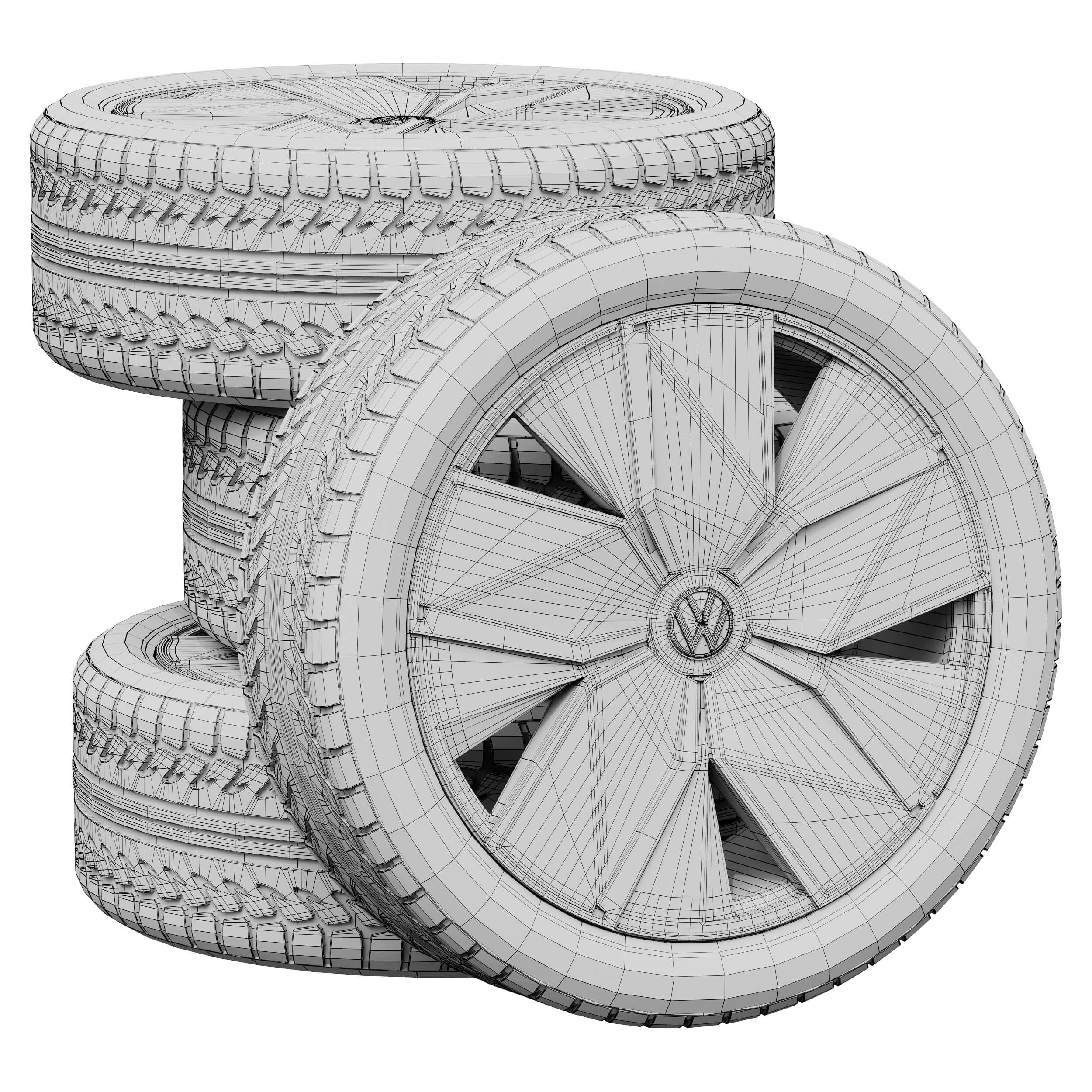 Volkswagen Wheels - 3D Model by zifir3d