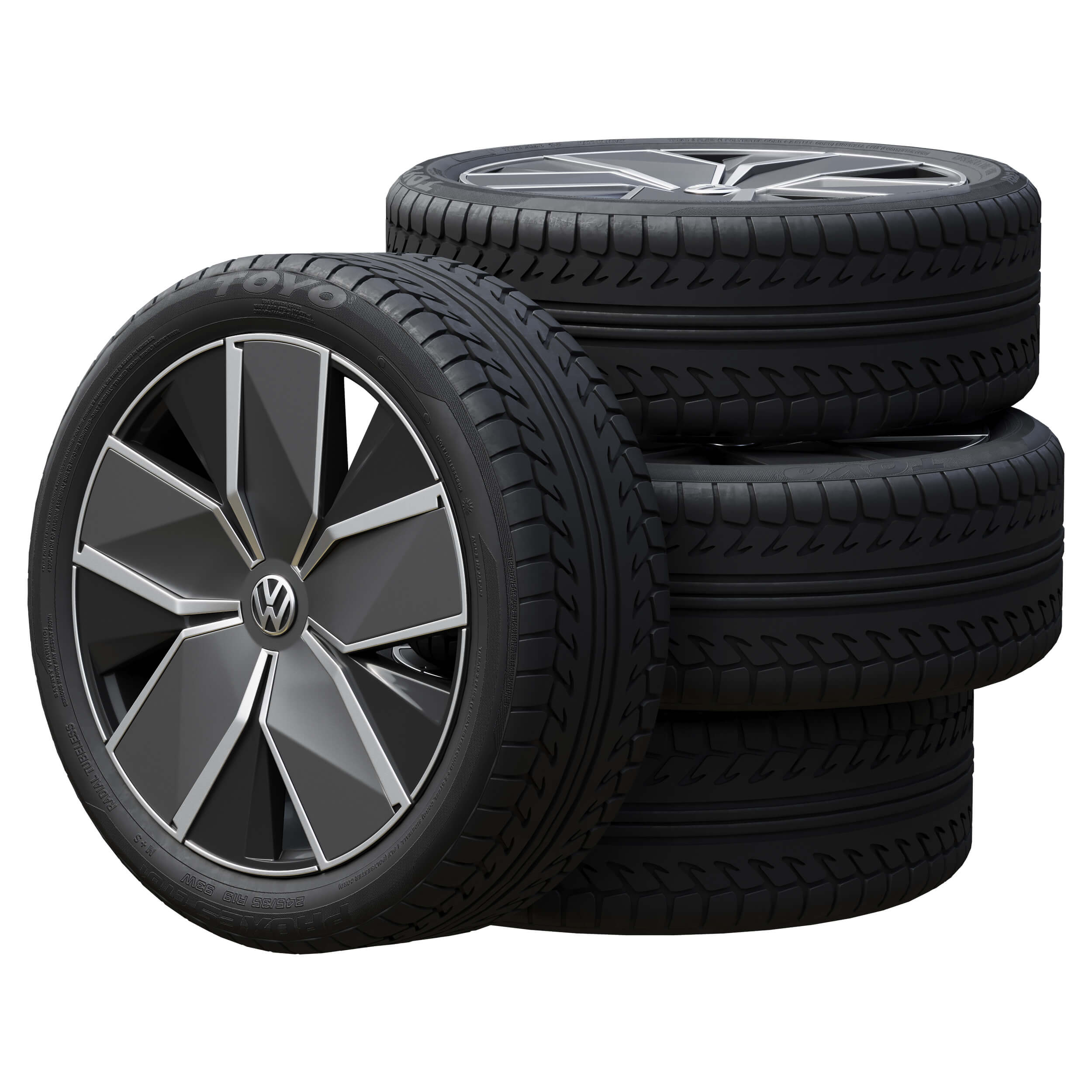 Volkswagen Wheels - 3D Model by zifir3d