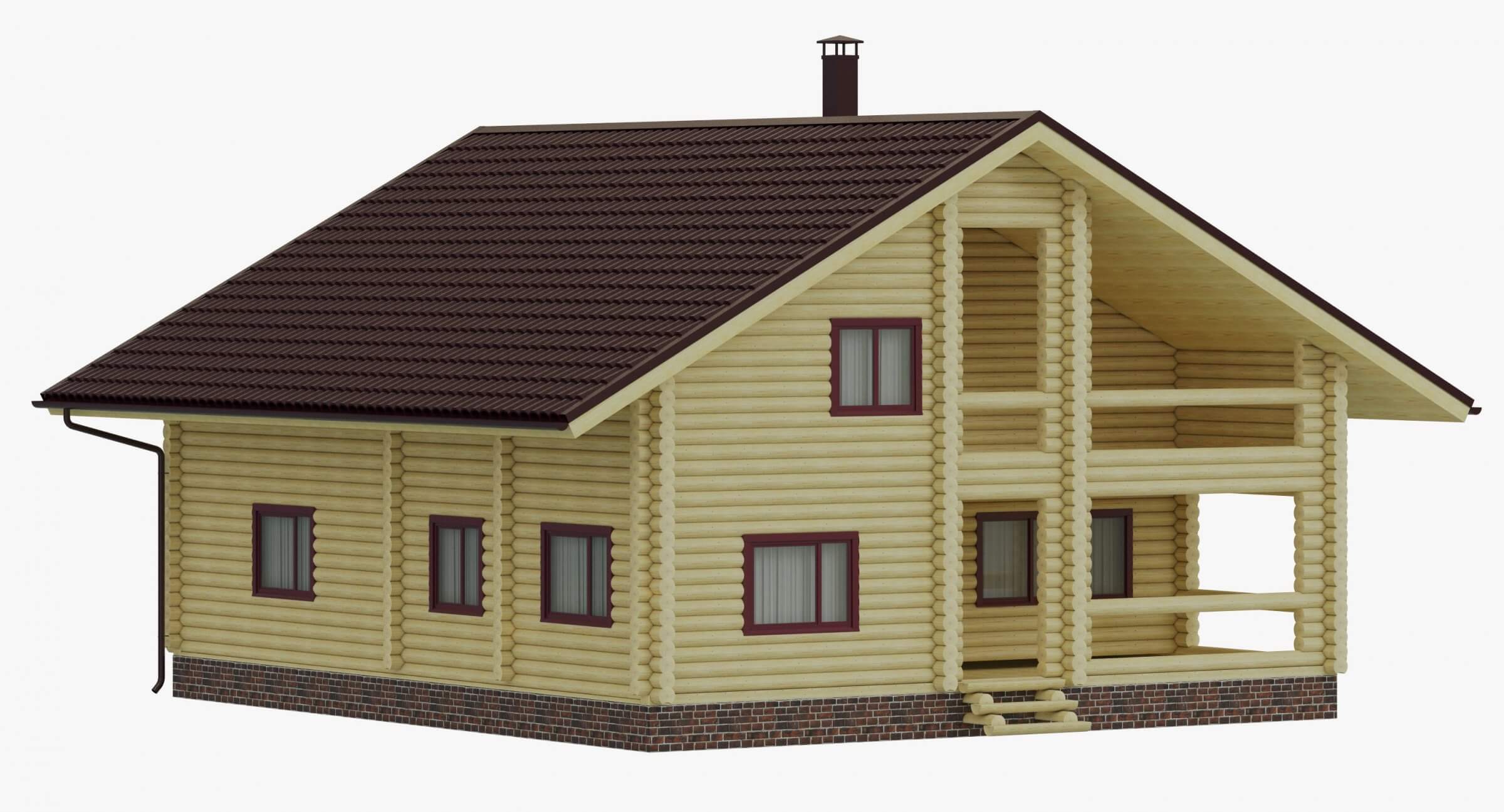 Wooden House - 3D Model by zifir3d
