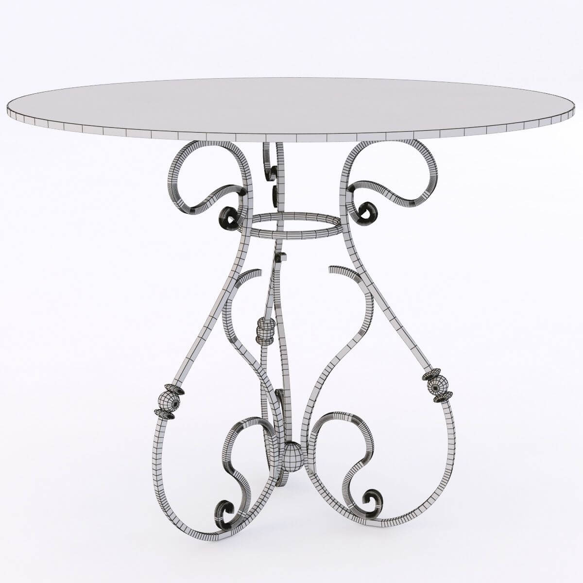 Wrought Iron Table - 3D Model by zifir3d