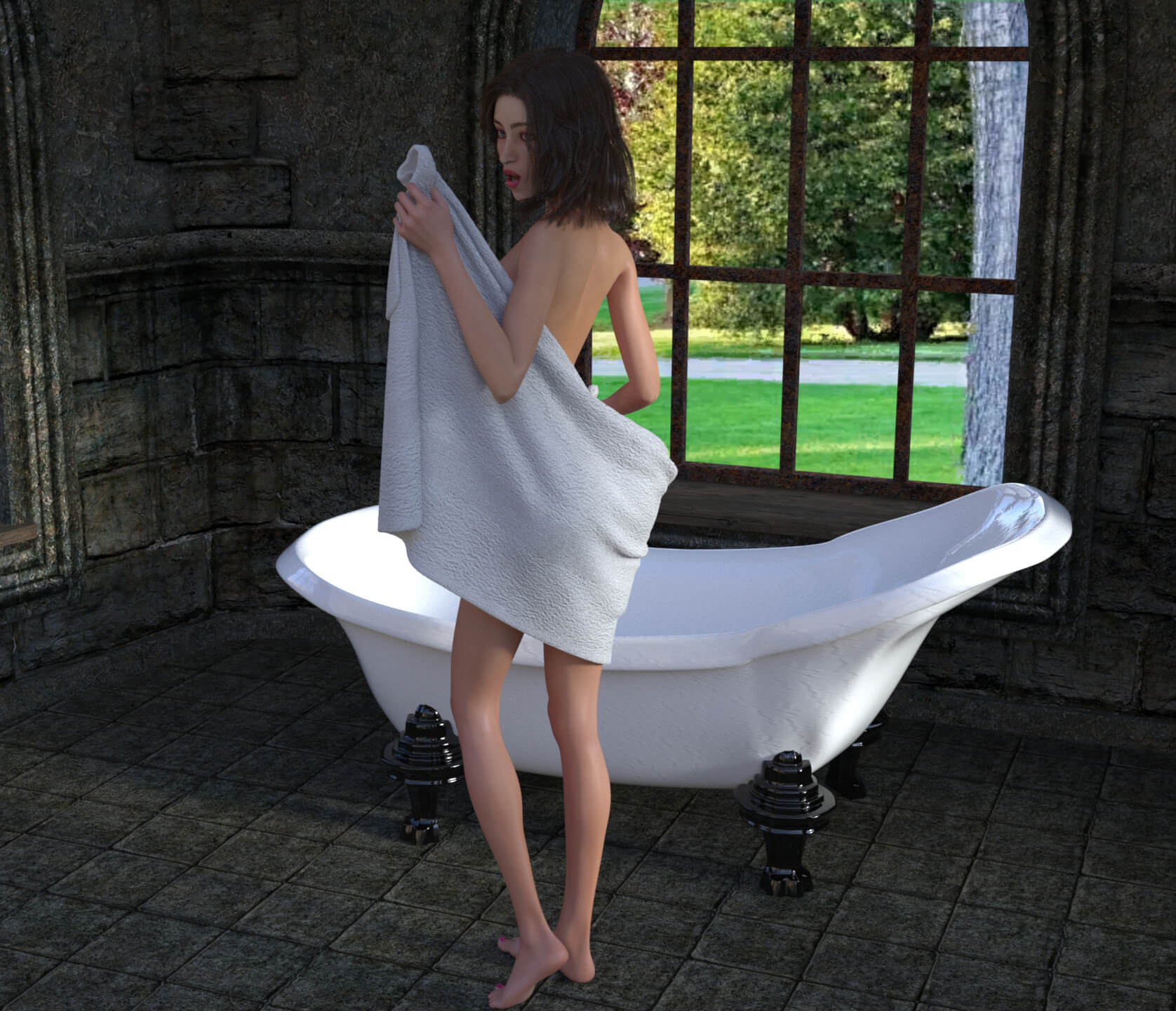 Bath 3D Render, Digital Art by zigcramp