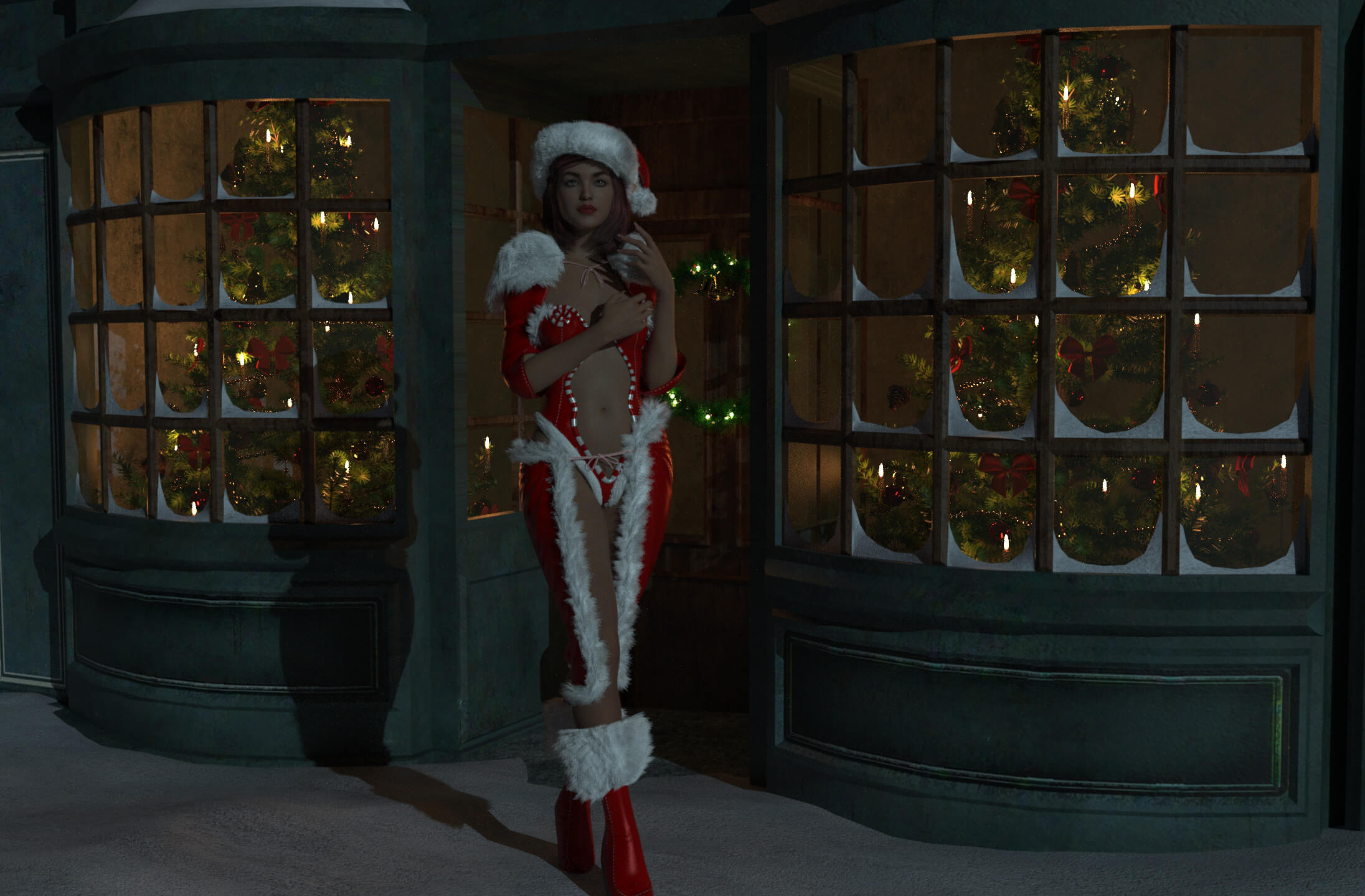 Frosty Evening 3D Render, Digital Art by zigcramp