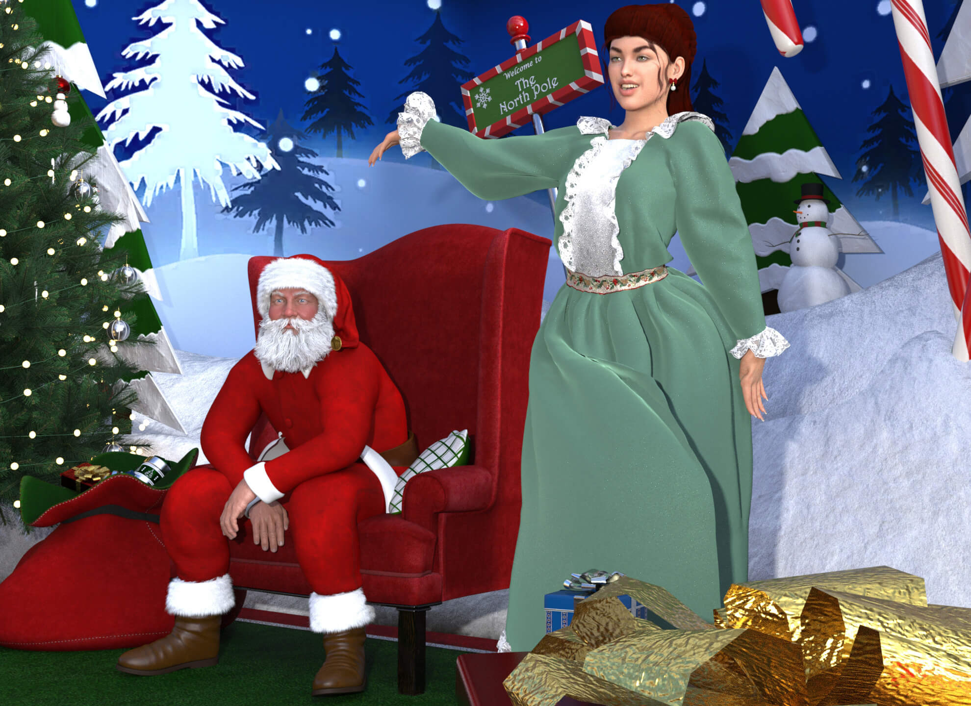 Presenting ........................ Santa 3D Render by zigcramp