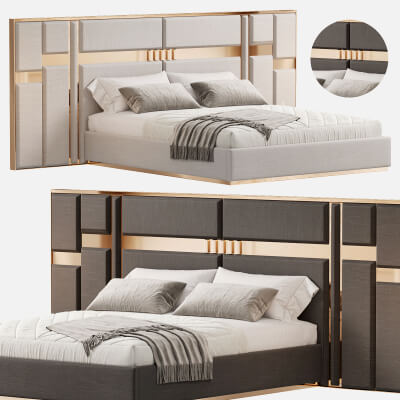 Berlis Modern Bed - 3D Model by Zikkoo
