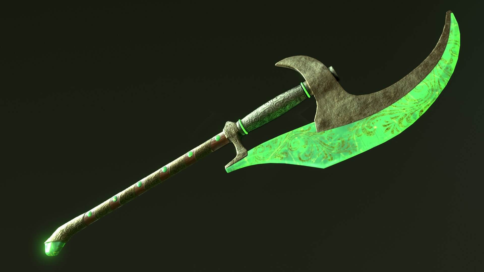Fantasy Jade Weapon Set - 3D Model by Zilbeerman