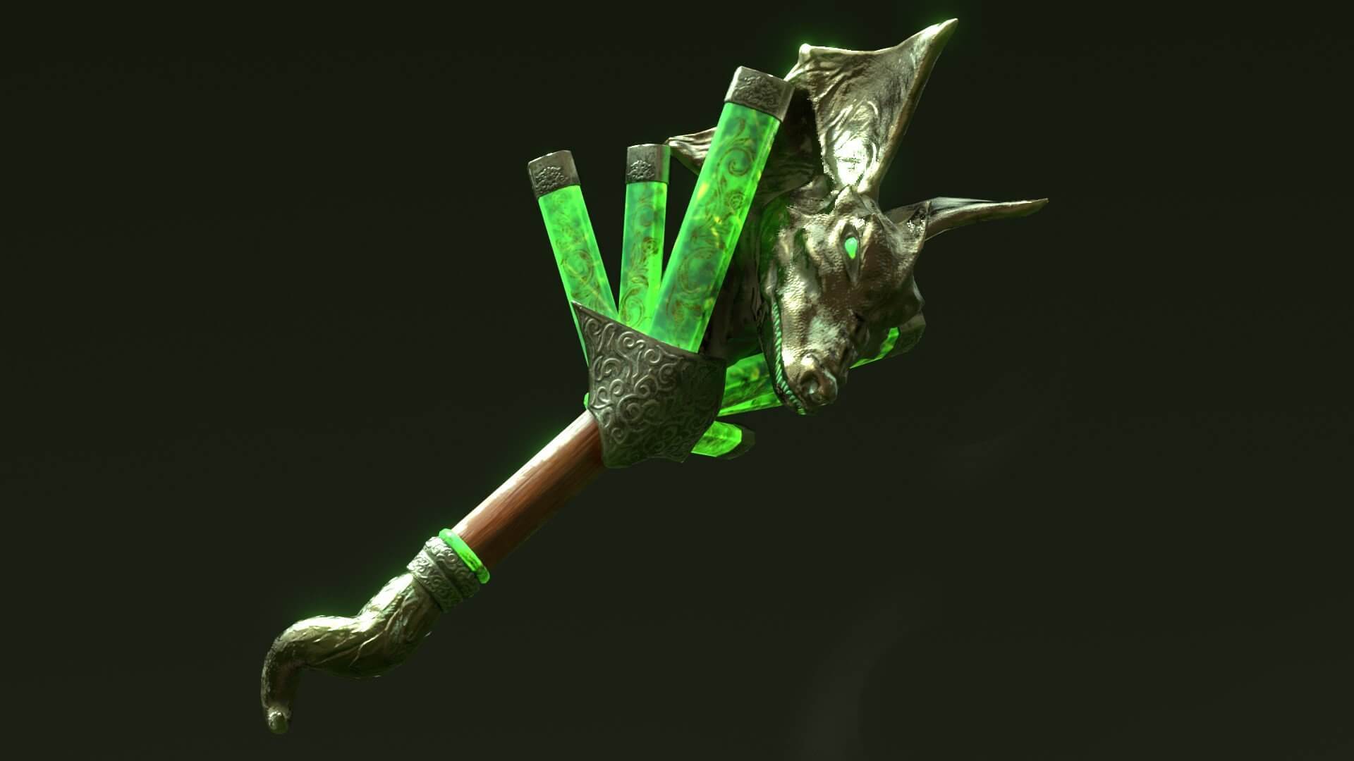 Fantasy Jade Weapon Set - 3D Model by Zilbeerman