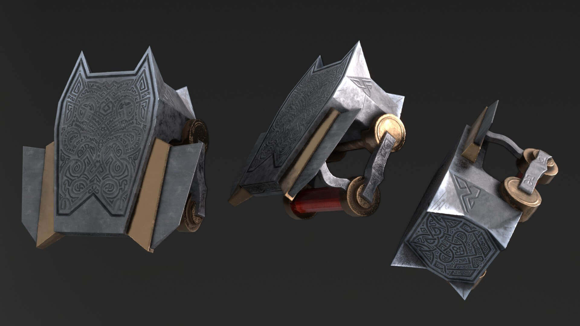Fantasy Set Of Gnome Weapons - 3D Model by Zilbeerman
