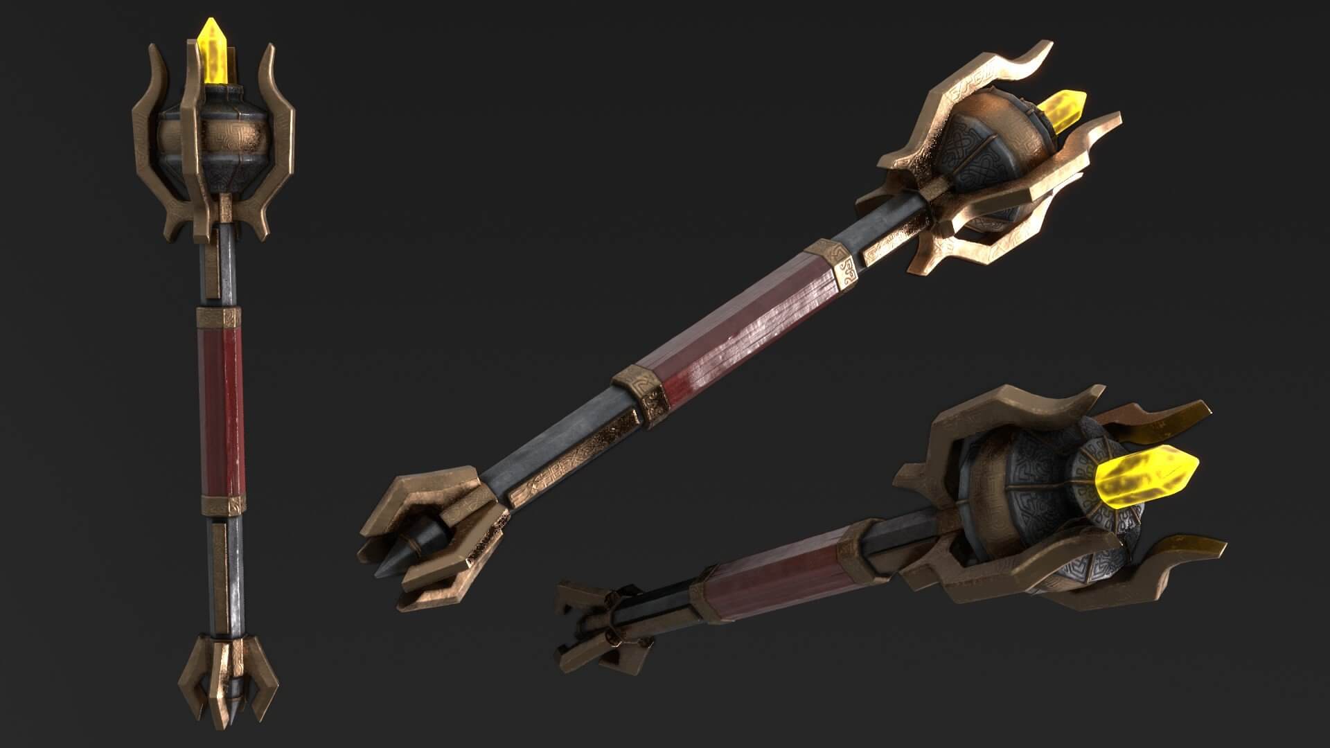 Fantasy Set Of Gnome Weapons - 3D Model by Zilbeerman