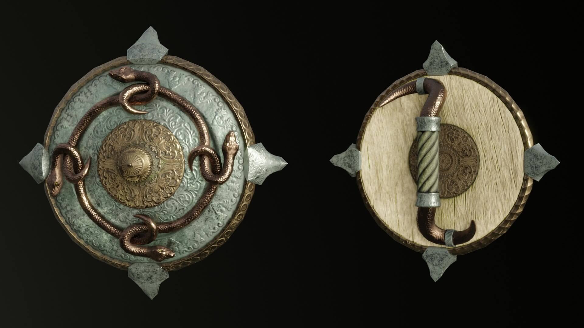 Fantasy Snake Weapon Set - 3D Model by Zilbeerman