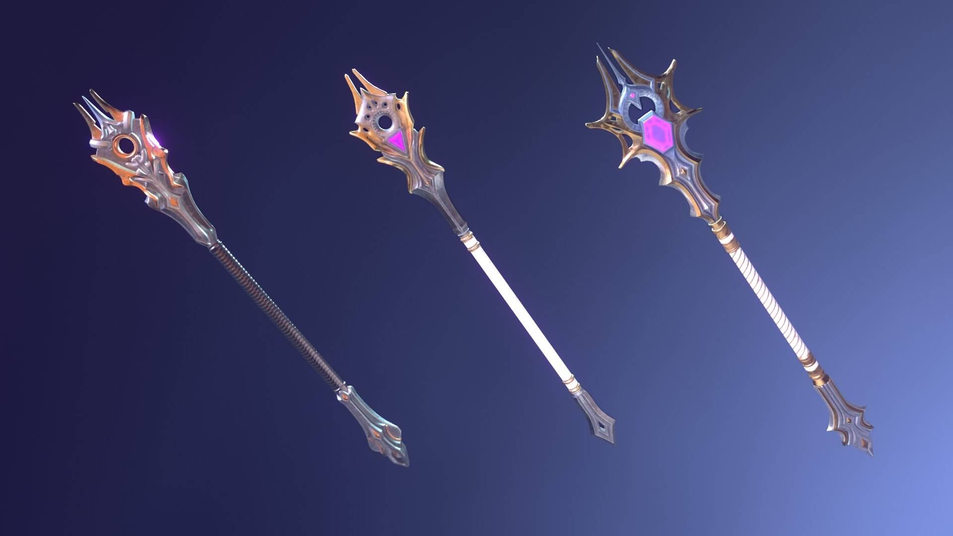Fantasy Staff Pack 03 - 3D Model by Zilbeerman