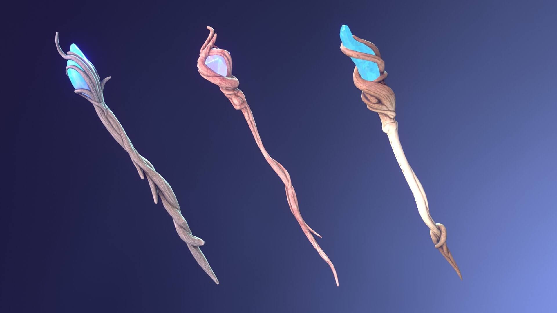 Fantasy Staff Pack 03 - 3D Model by Zilbeerman