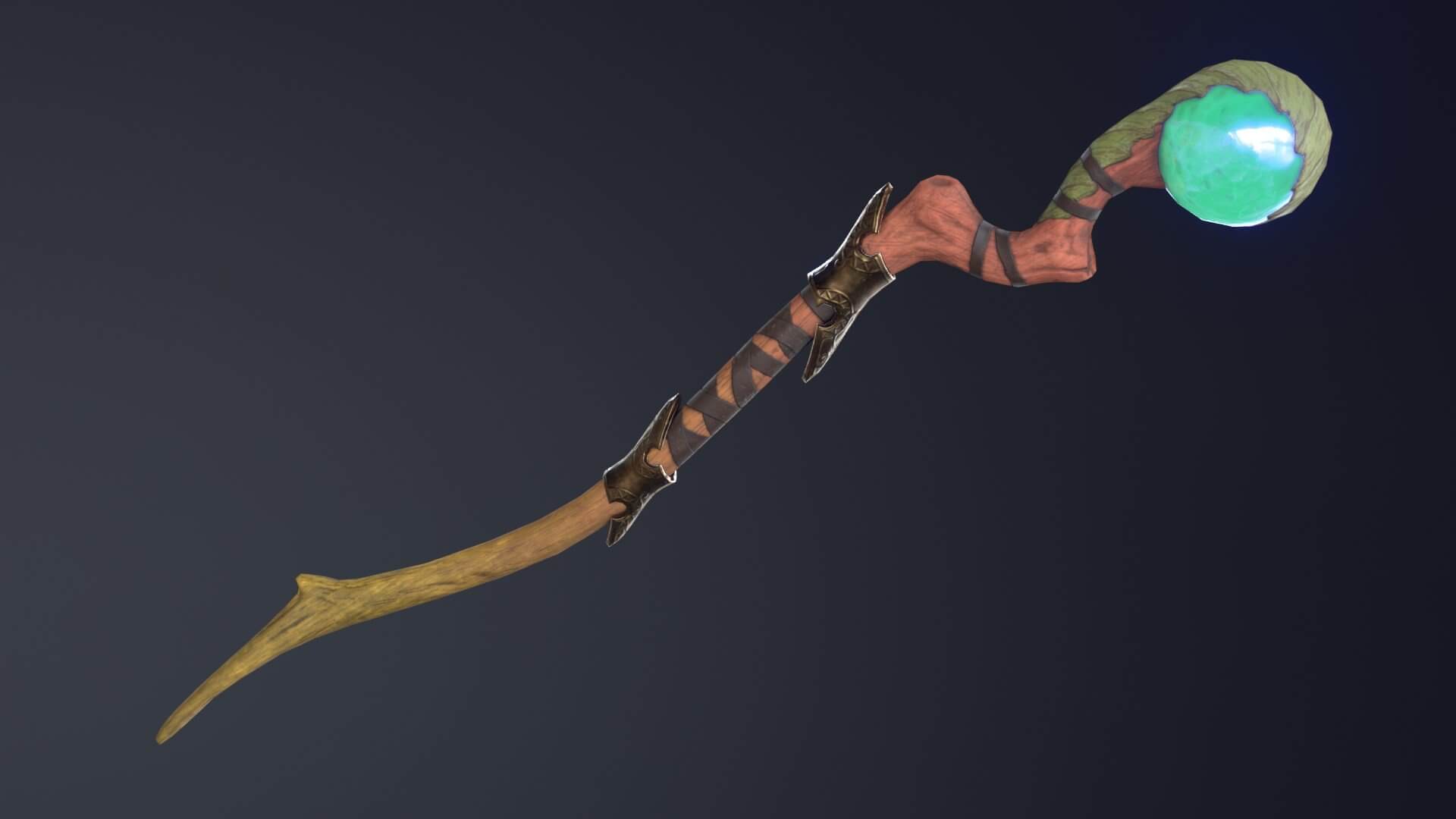 Fantasy Staff Set 05 - 3D Model by Zilbeerman