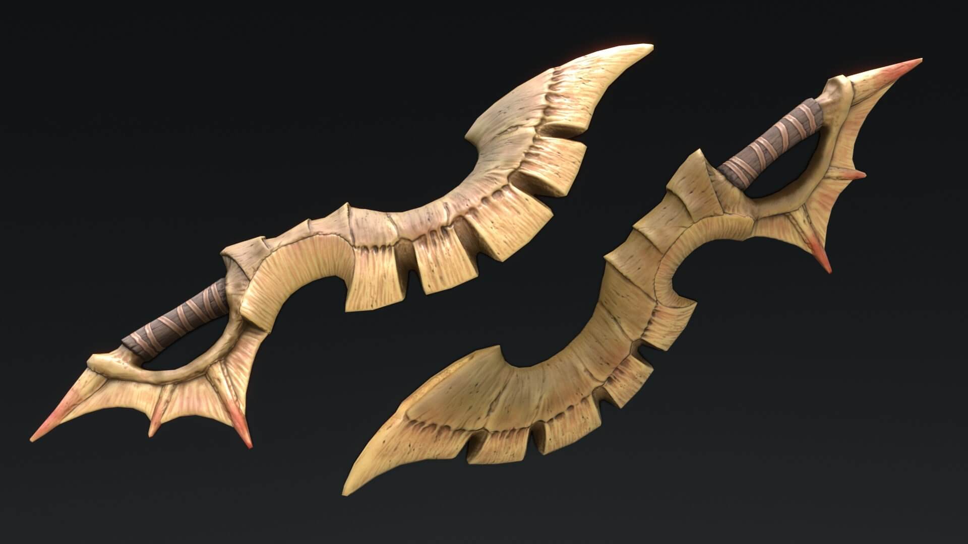 Fantasy Weapon Chitin Set - 3D Model by Zilbeerman