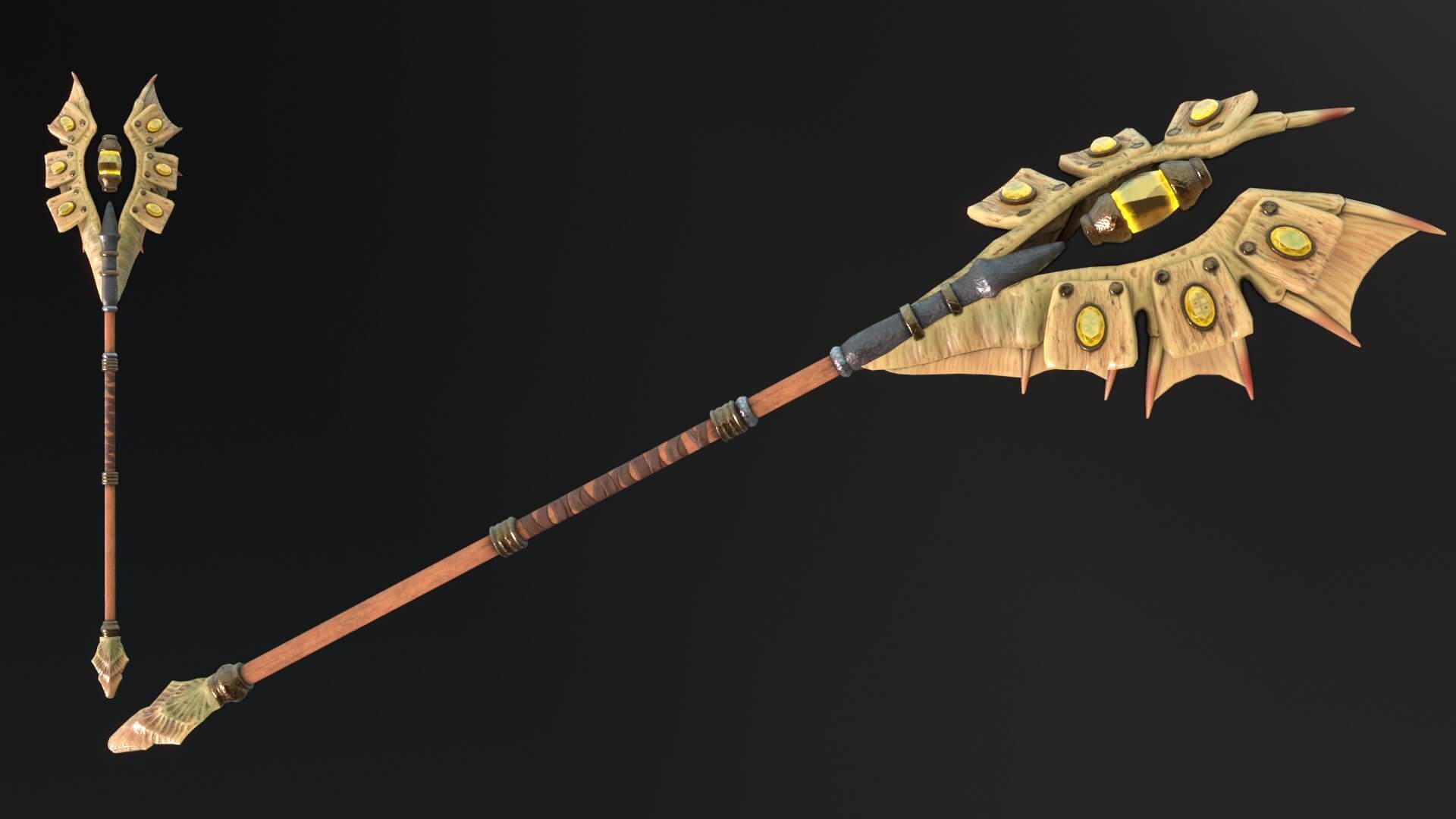 Fantasy Weapon Chitin Set - 3D Model by Zilbeerman