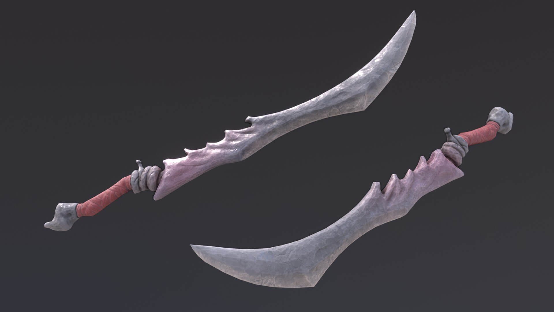 Fantasy Weapon Stone Set - 3D Model by Zilbeerman