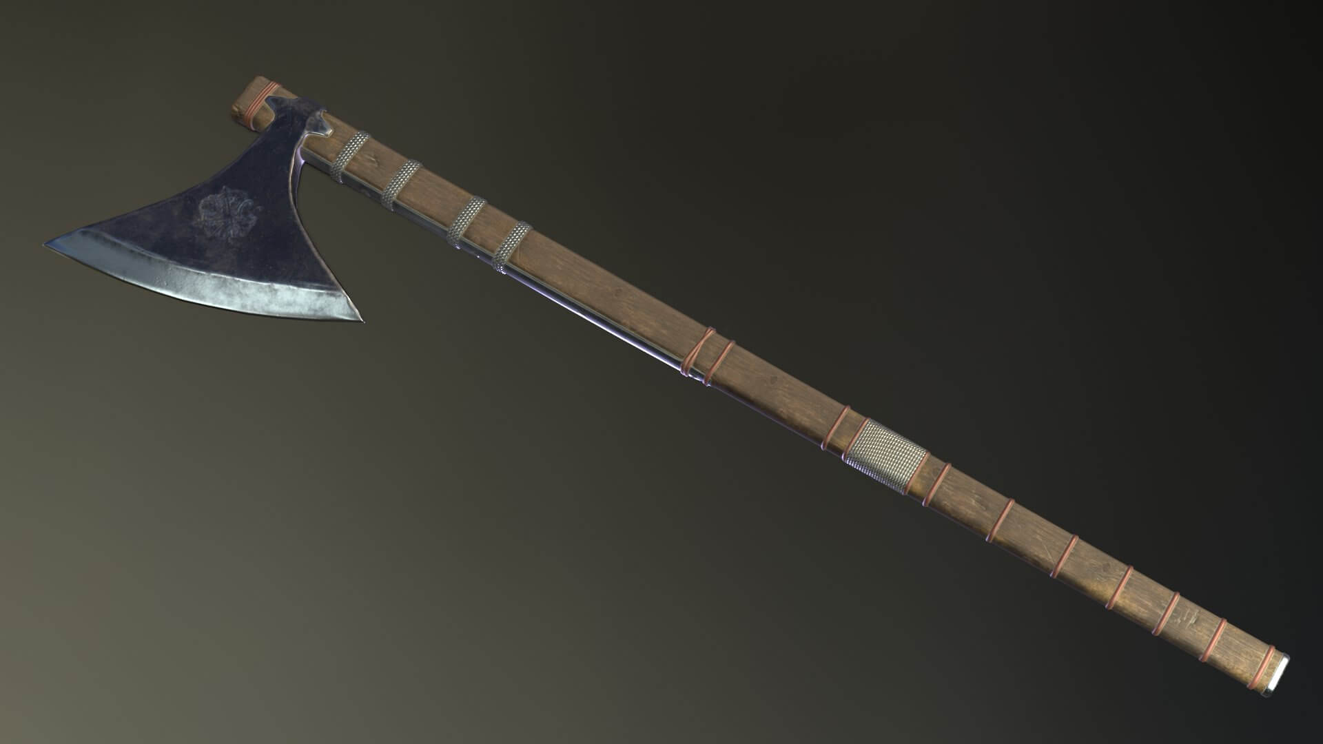 Medieval Ax Set 02 - 3D Model by Zilbeerman