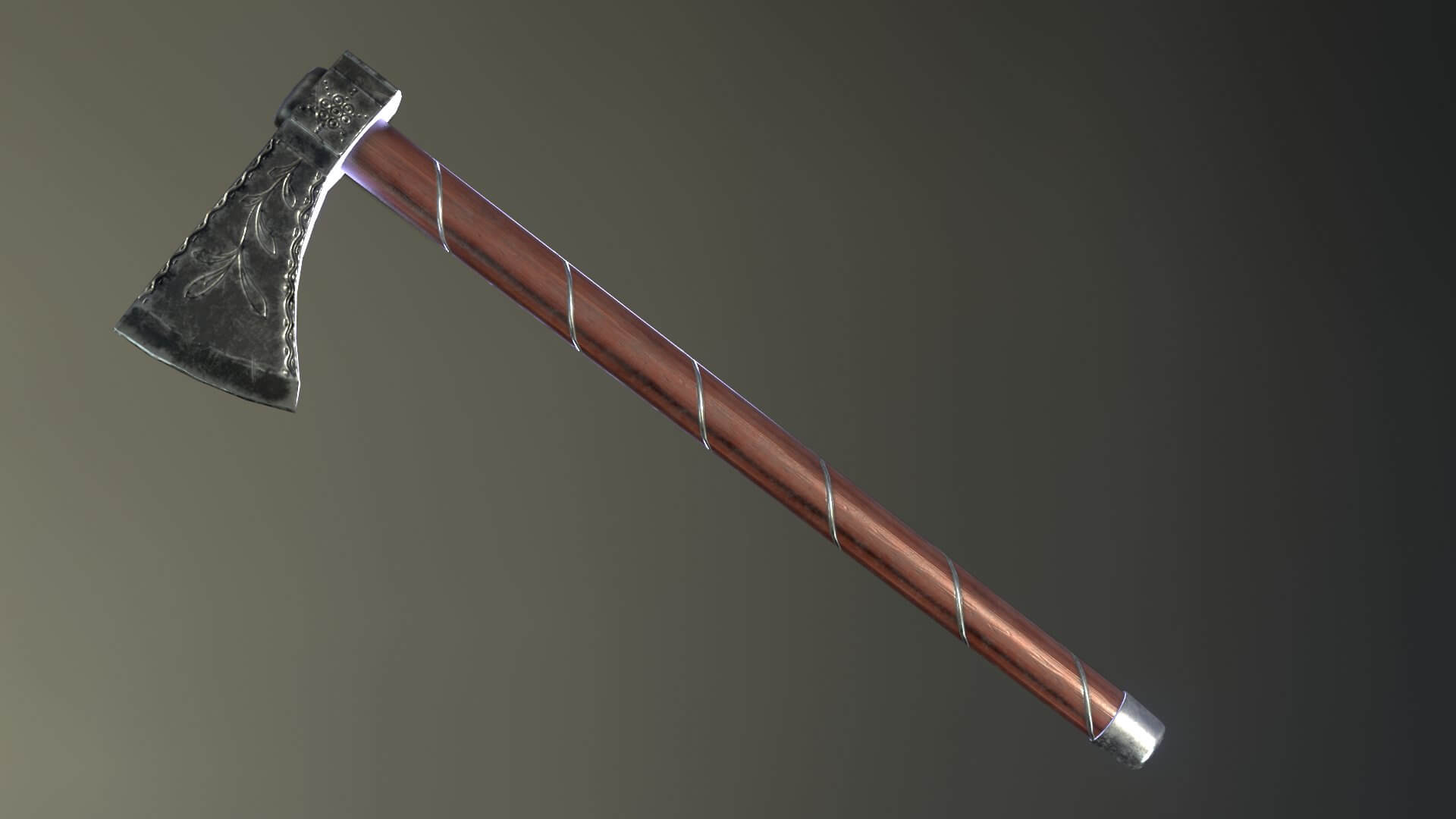 Medieval Ax Set 02 - 3D Model by Zilbeerman