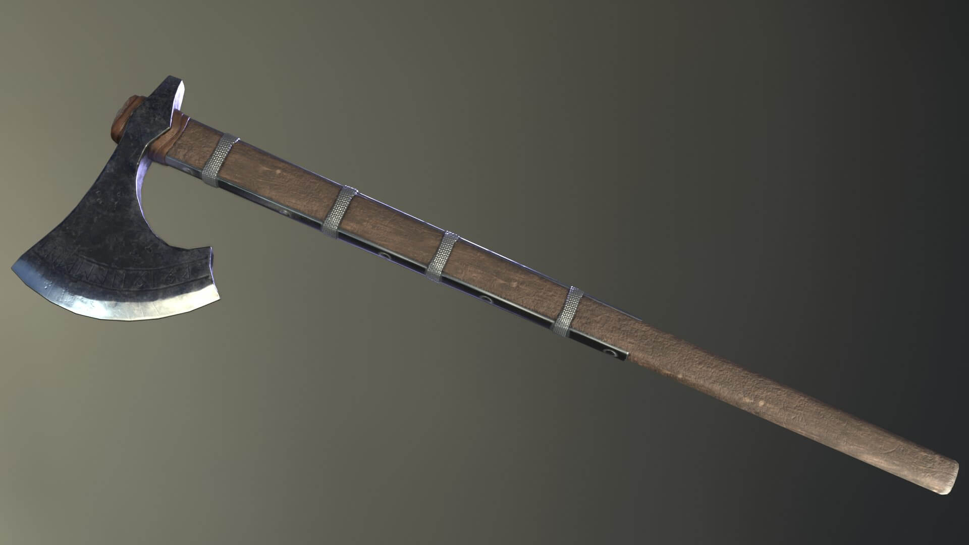 Medieval Ax Set 02 - 3D Model by Zilbeerman