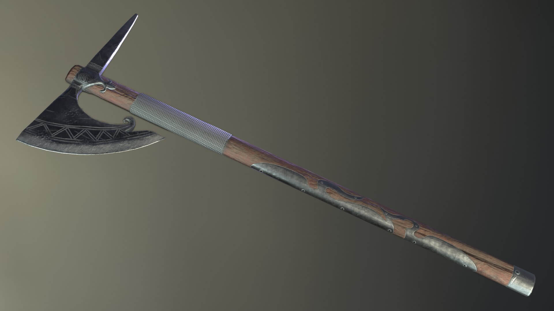 Medieval Ax Set 02 - 3D Model by Zilbeerman