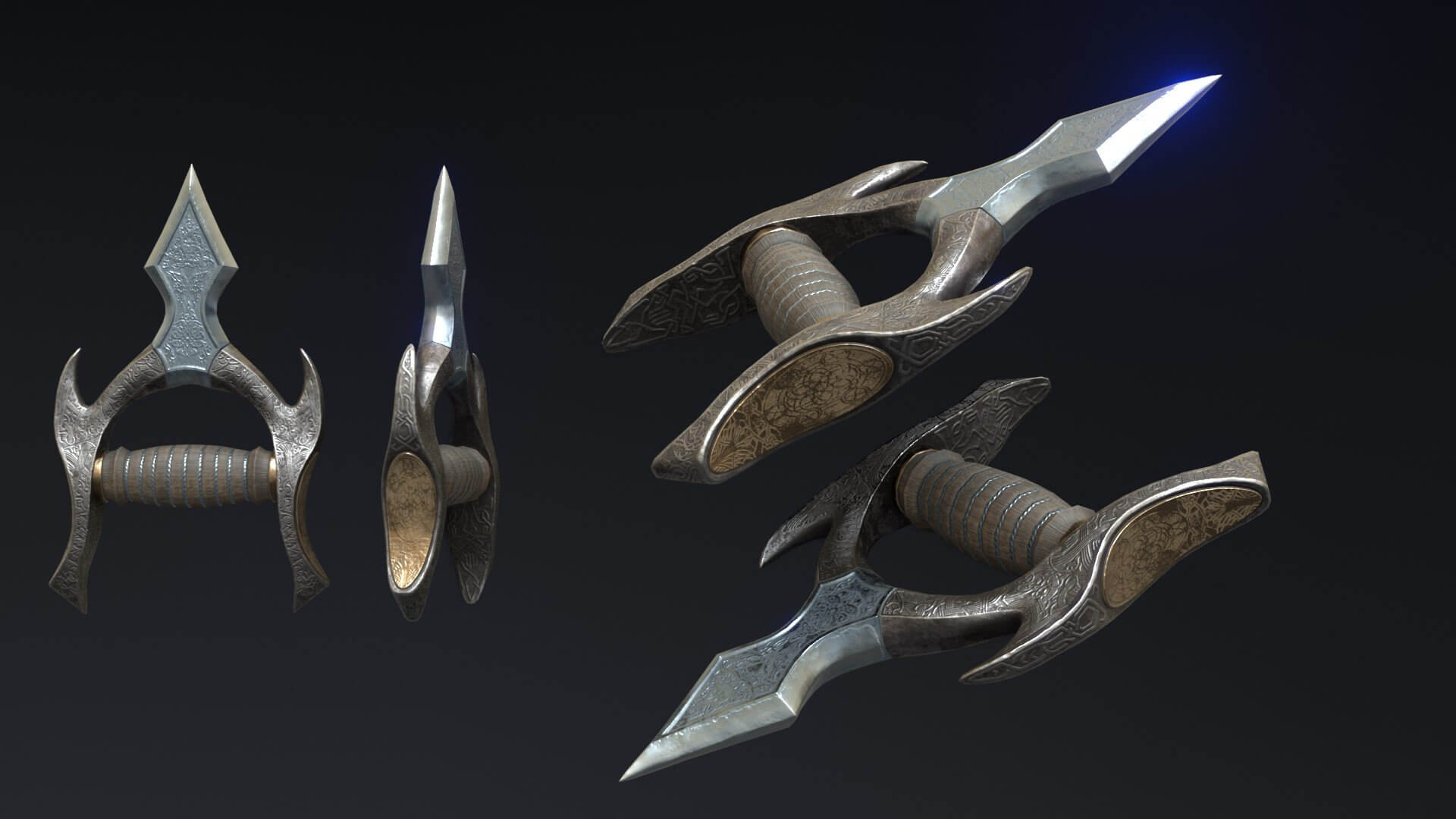 Nordic Fantasy Weapon Set - 3D Model by Zilbeerman