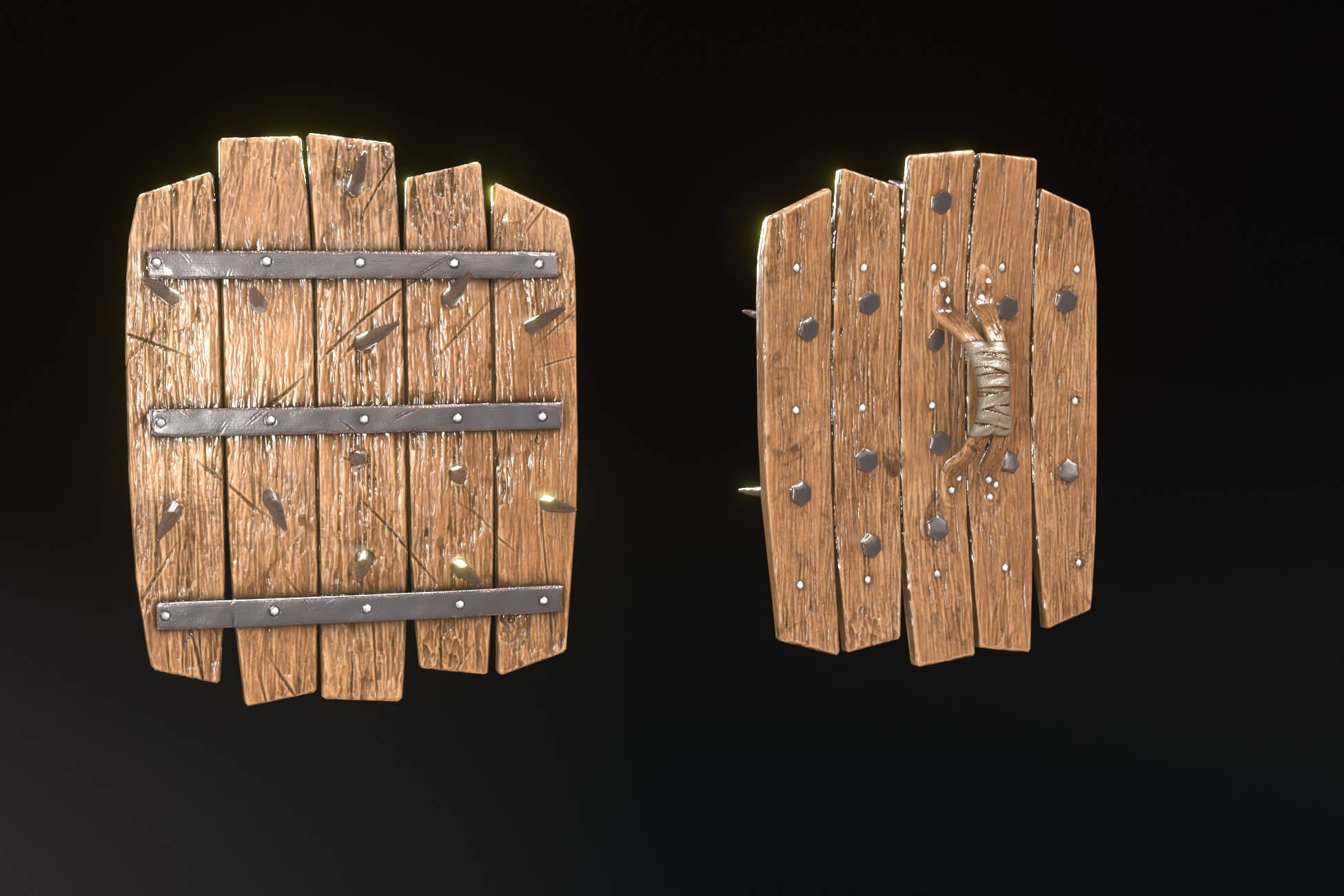 Rough Spiked Shield - 3D Model by Zilbeerman