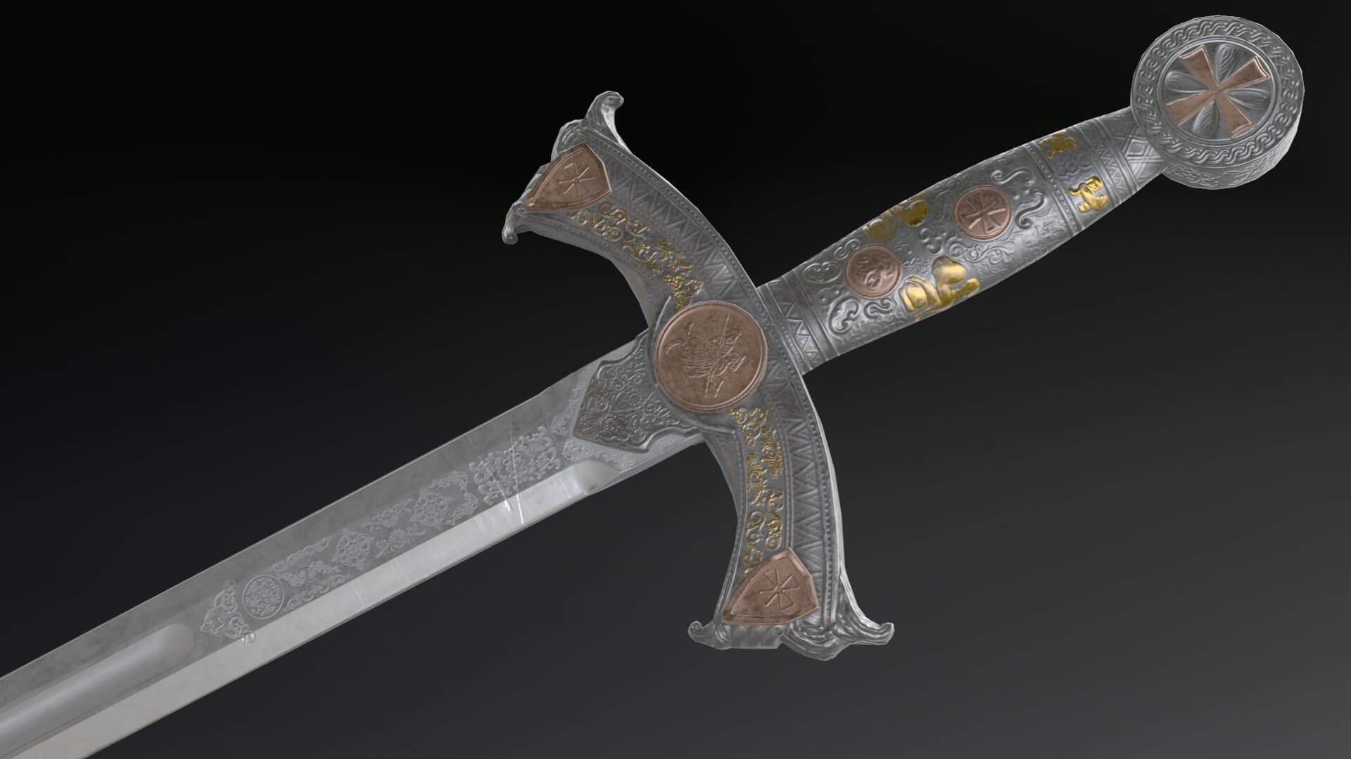 Royal Swords - 3D Model by Zilbeerman