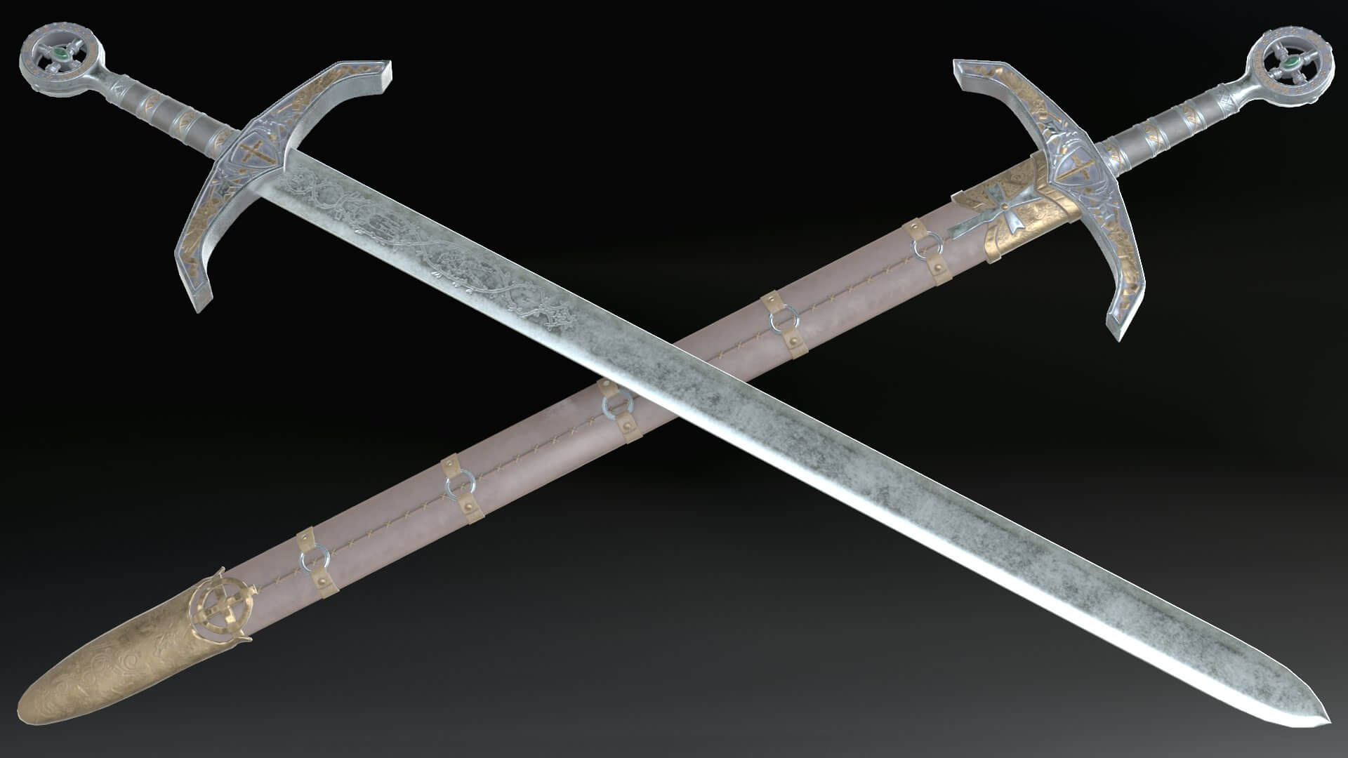 Royal Swords - 3D Model by Zilbeerman