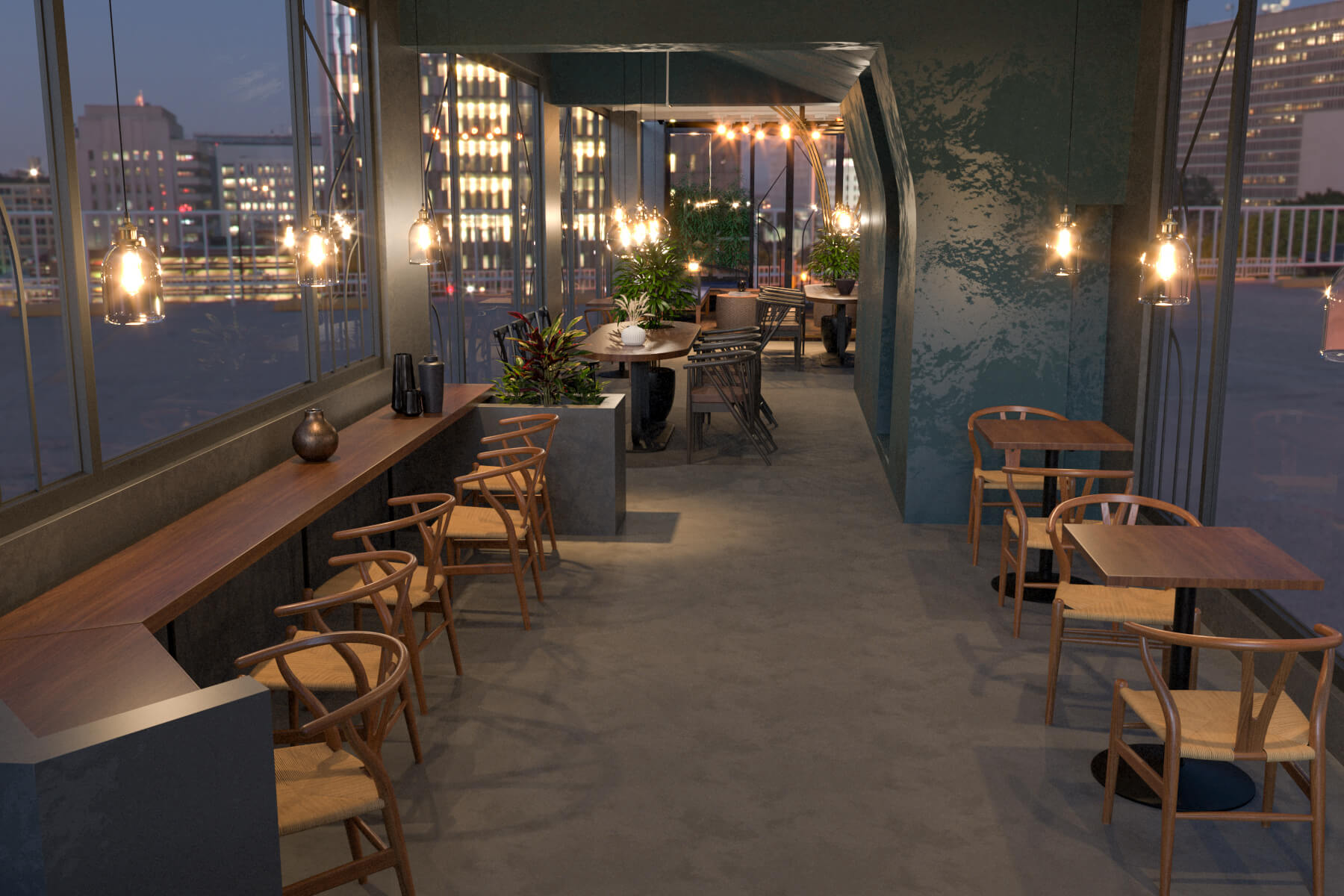 Cafe Restaurant - 3D Model by zjls9933