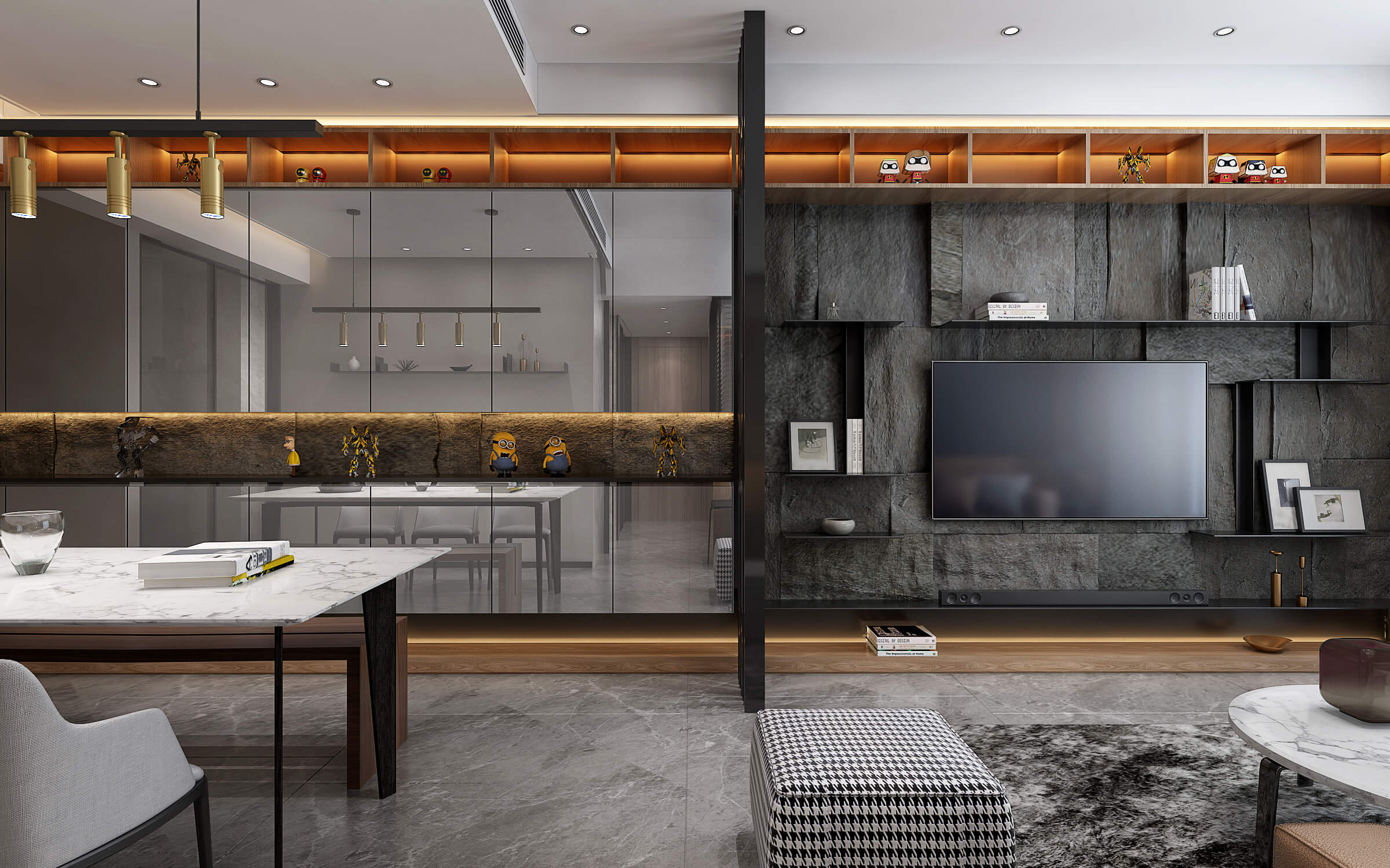 Indoor Living Room - 3D Model by zjls9933